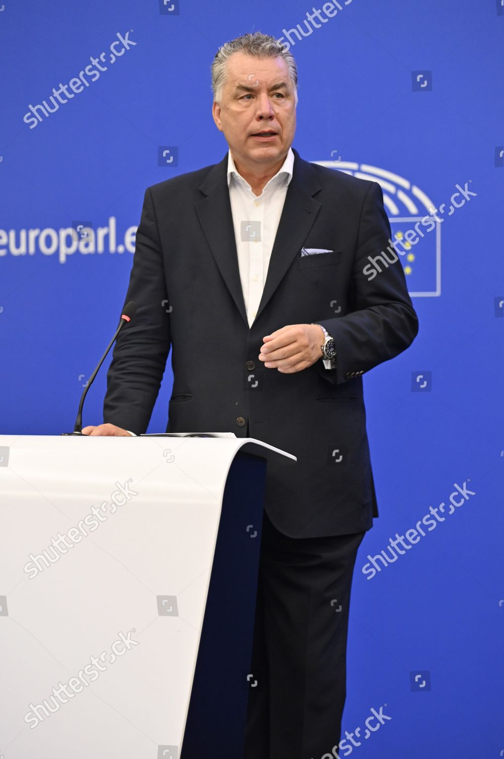 Christian Ehler Press Conference European Peoples Editorial Stock Photo ...