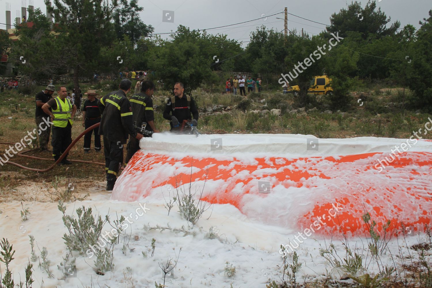 Members Lebanese Civil Defense Work On Editorial Stock Photo - Stock ...
