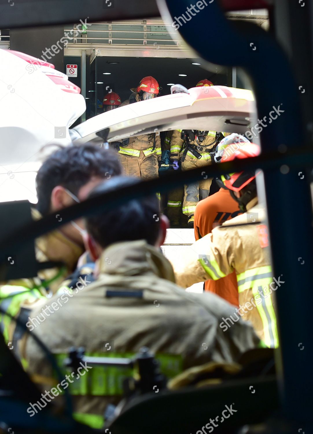 Rescuers Work Fire Accident Site Daegu Editorial Stock Photo - Stock ...