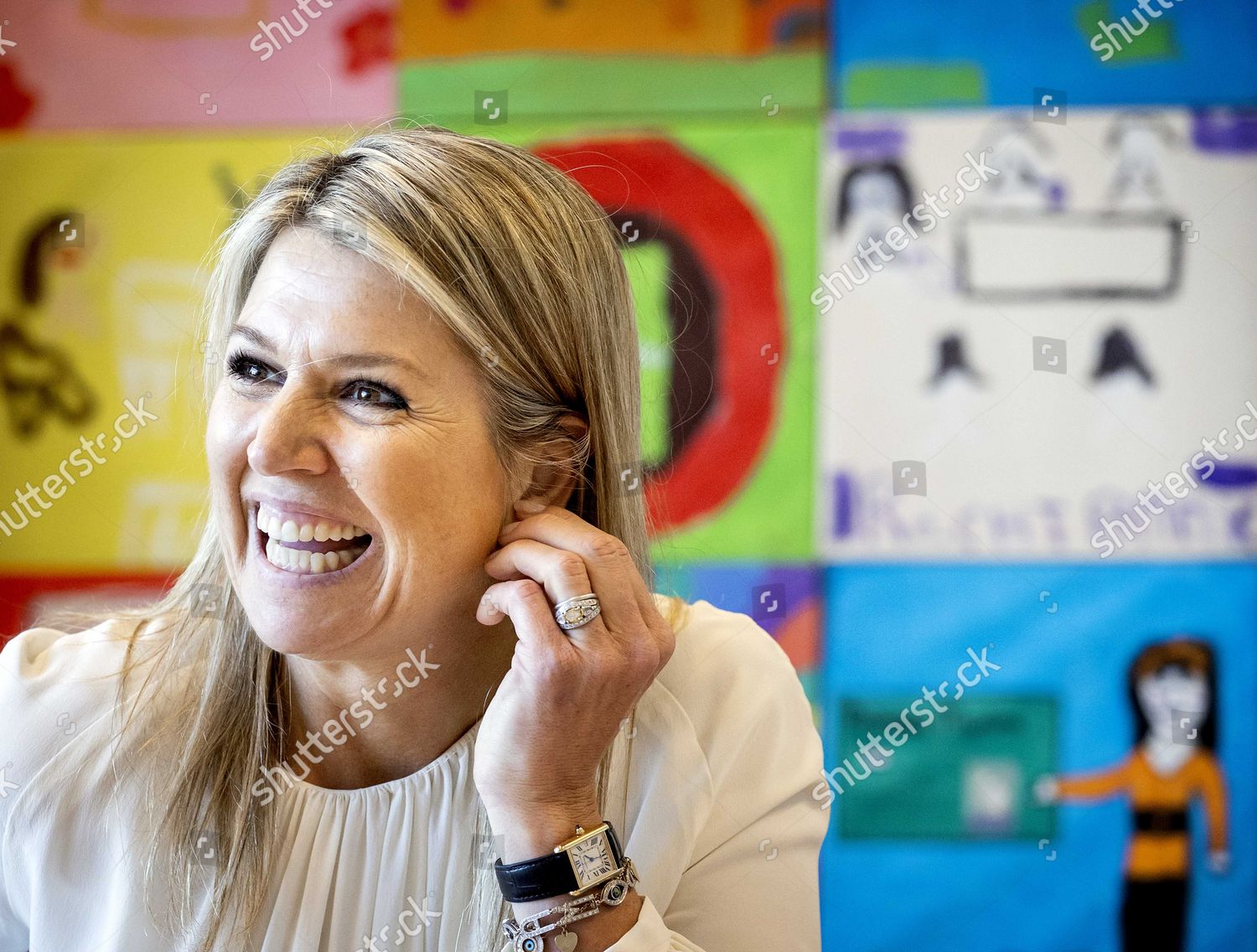 Dutch Queen Maxima Smiles During Working Editorial Stock Photo - Stock ...