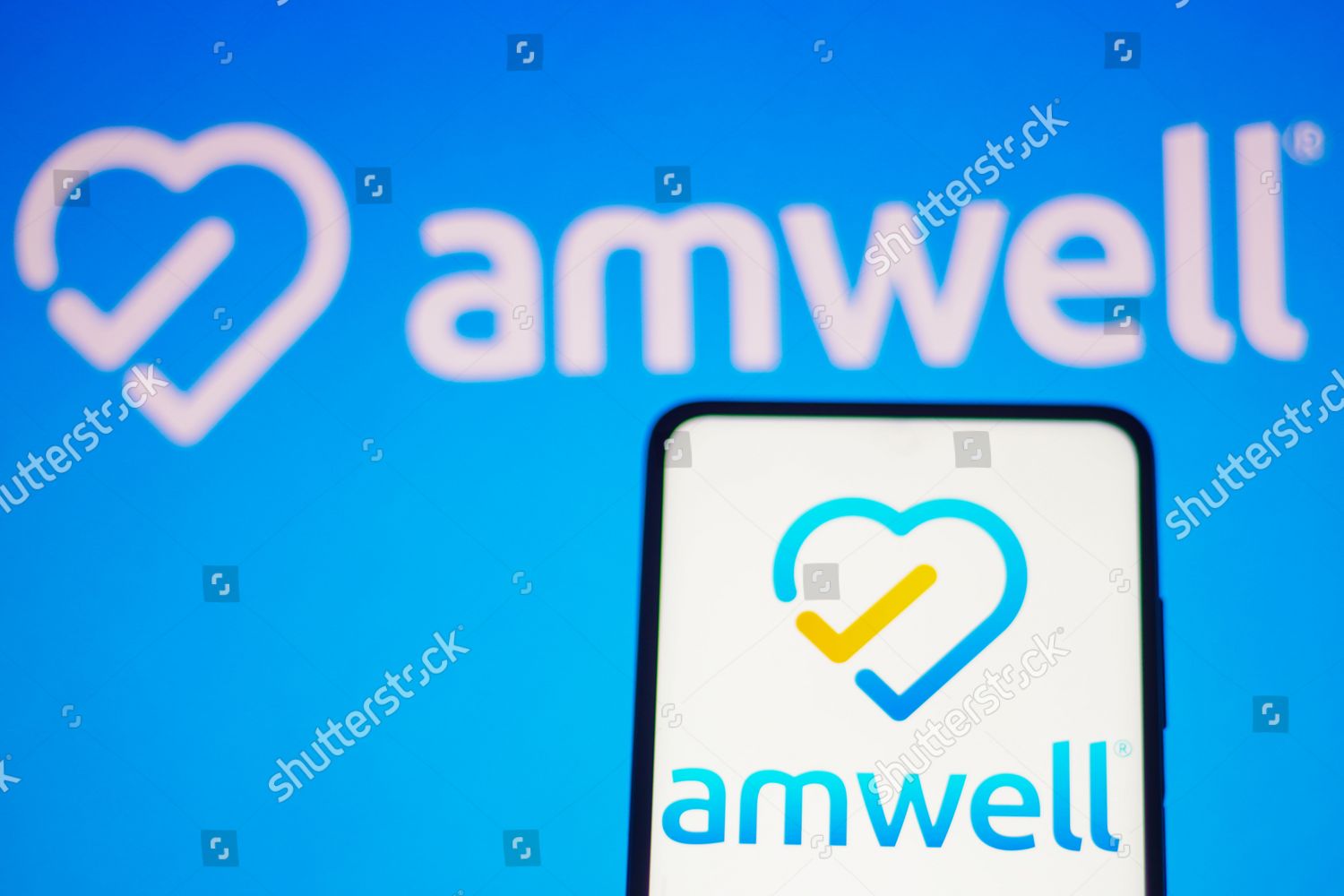 This Photo Illustration Amwell Logo Displayed Editorial Stock Photo ...