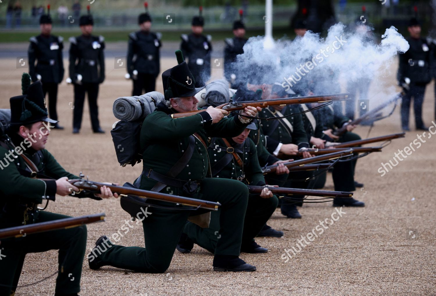 Military Reenactors Wearing 95th Rifles Historic Editorial Stock Photo ...