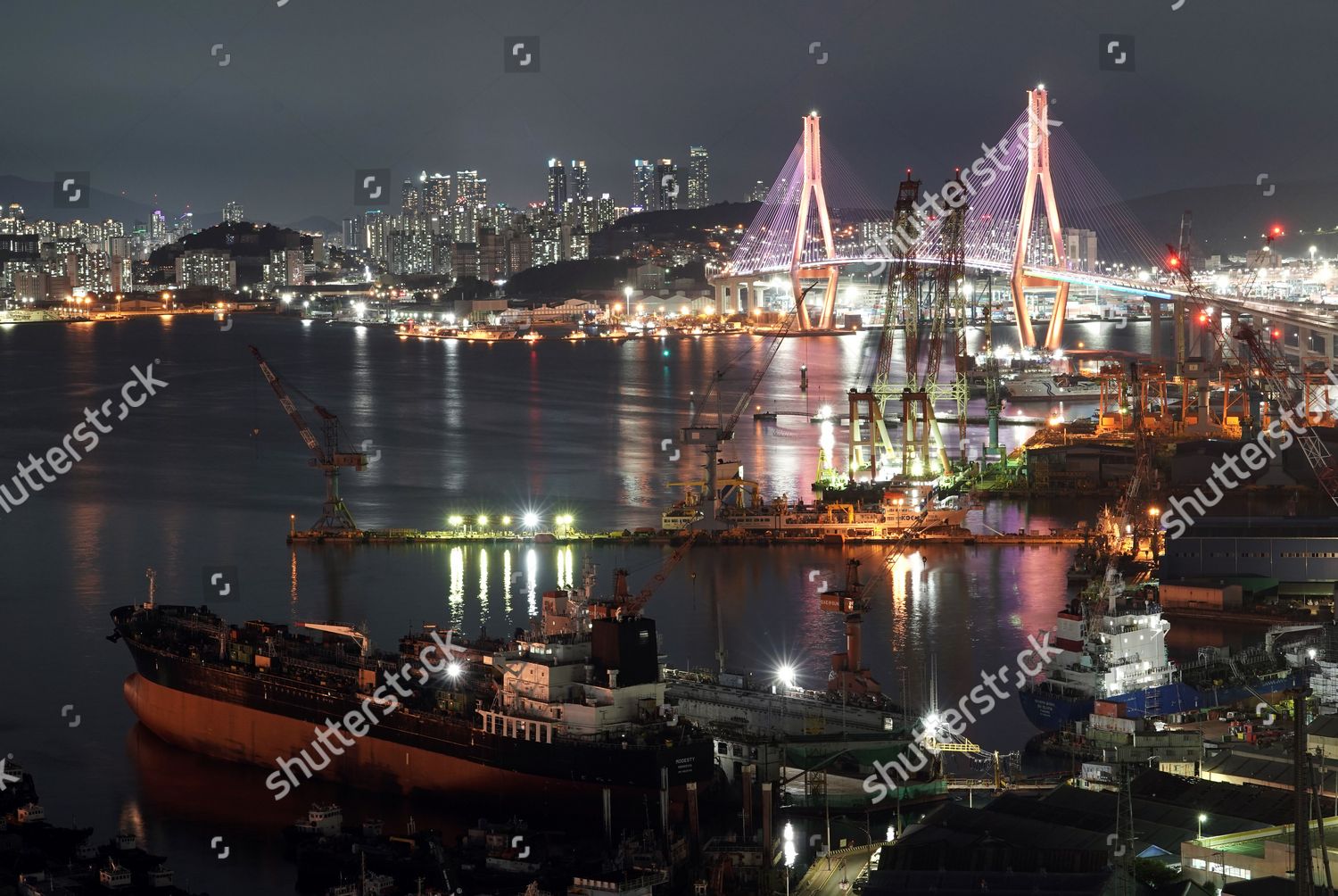 Night View Pictured Busan South Korea Editorial Stock Photo - Stock ...