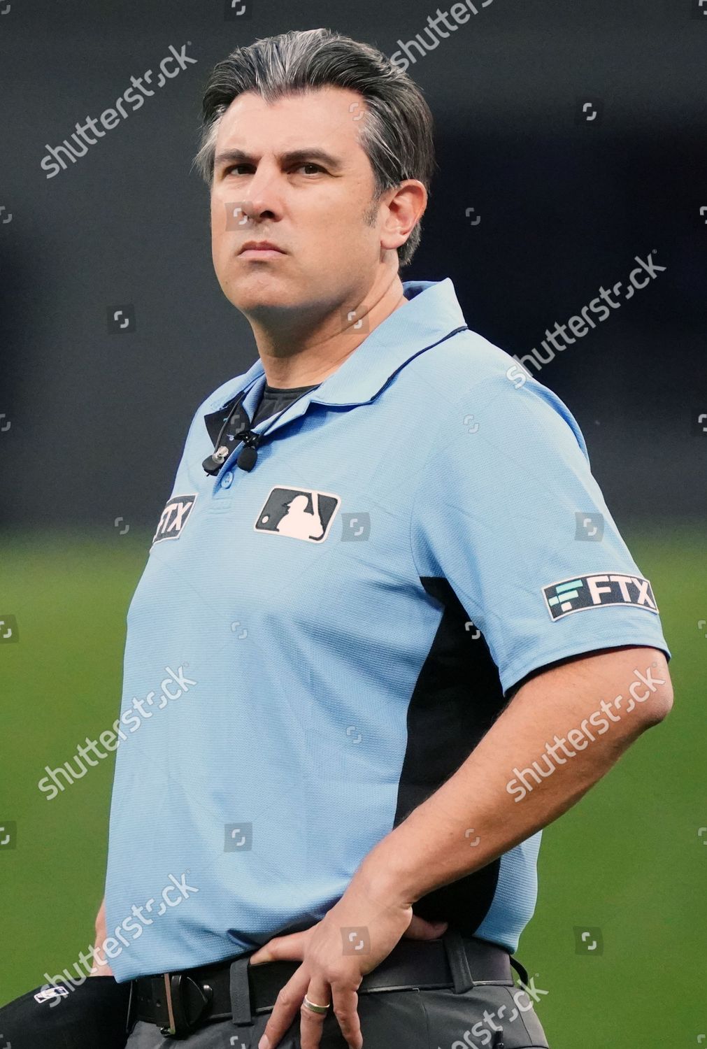 First Base Umpire Mark Ripperger Looks Editorial Stock Photo - Stock ...