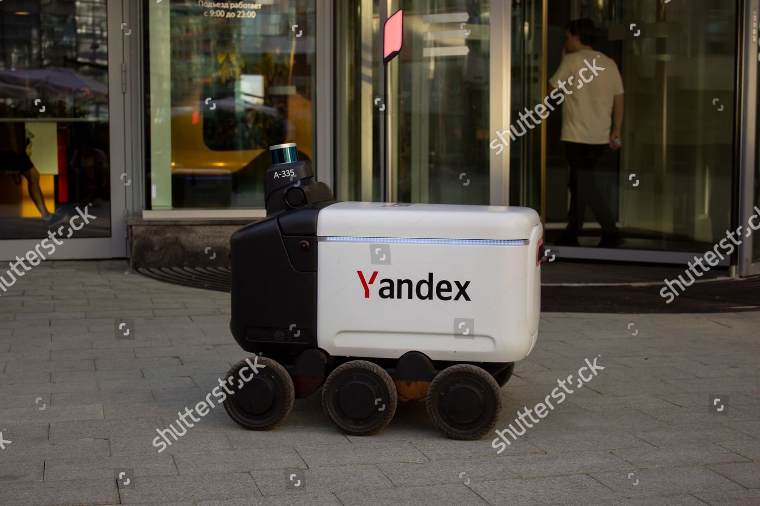Yandex Delivery Robot Seen Yandex Headquarters Editorial Stock Photo ...