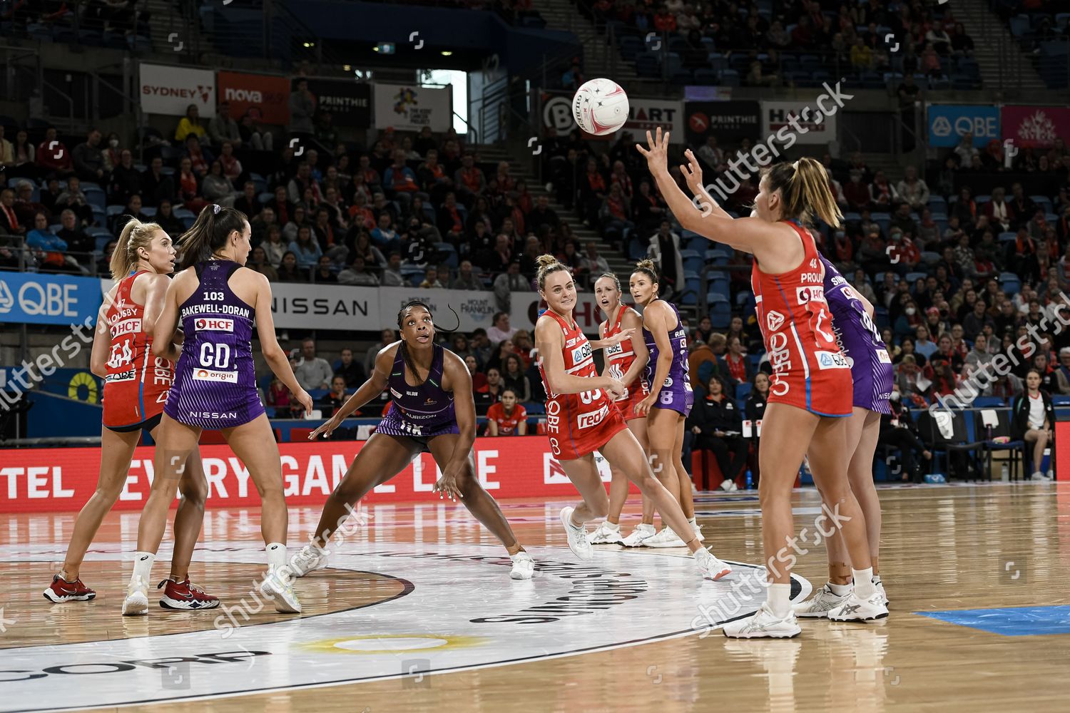 Eboni Usorobrown Queensland Firebirds Kelly Singleton Editorial Stock ...
