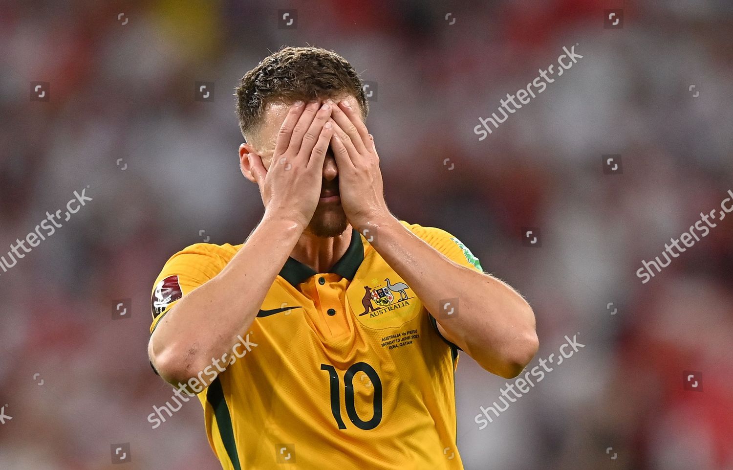 Ajdin Hrustic Australia Reacts During Fifa Editorial Stock Photo ...