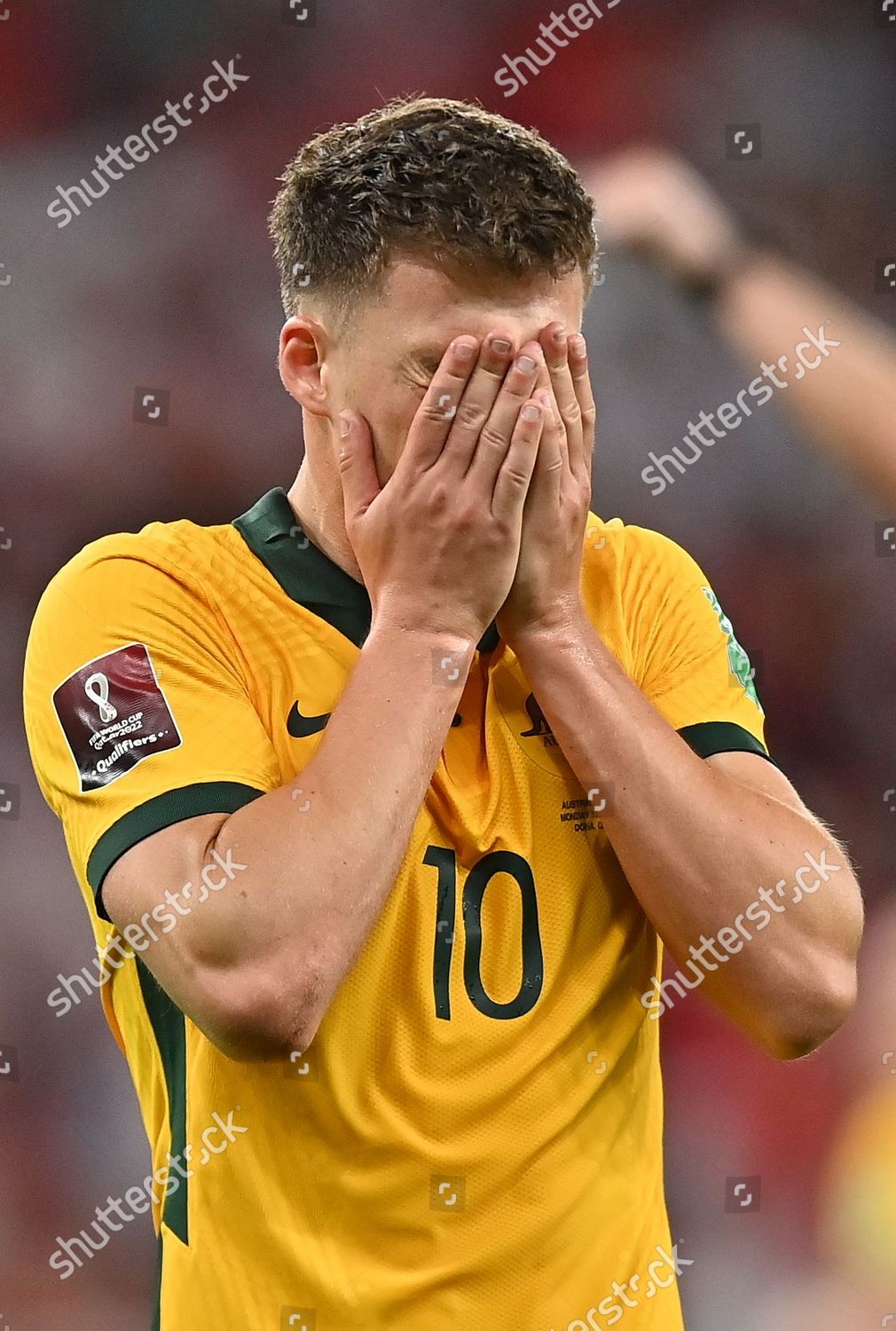 Ajdin Hrustic Australia Reacts During Fifa Editorial Stock Photo ...