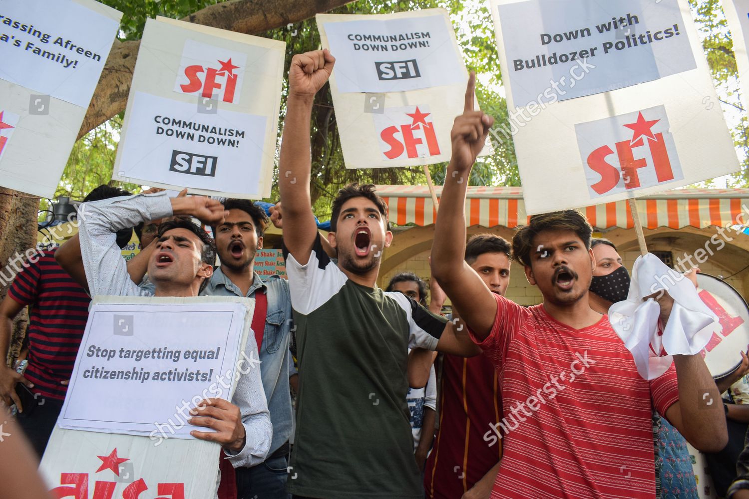 Members Students Federation India Sfi Shout Editorial Stock Photo ...