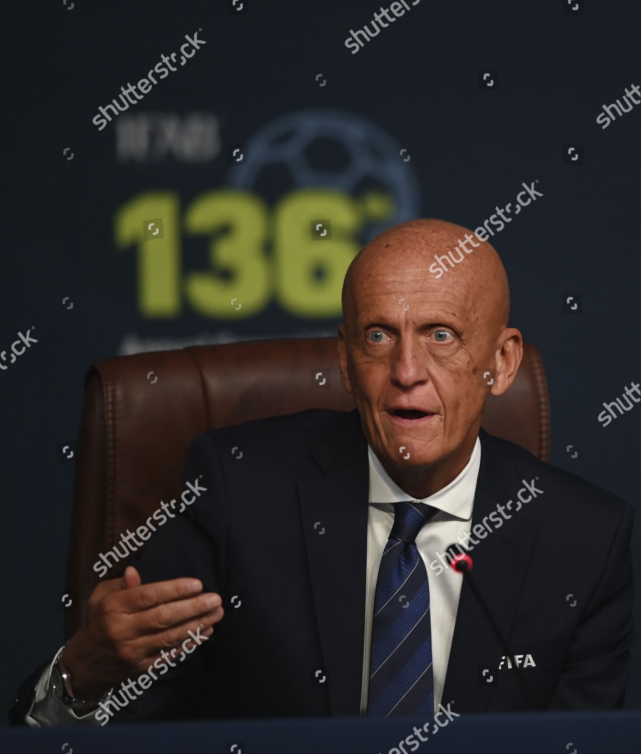 Fifa Referees Committee Chairman Pierluigi Collina Editorial Stock ...