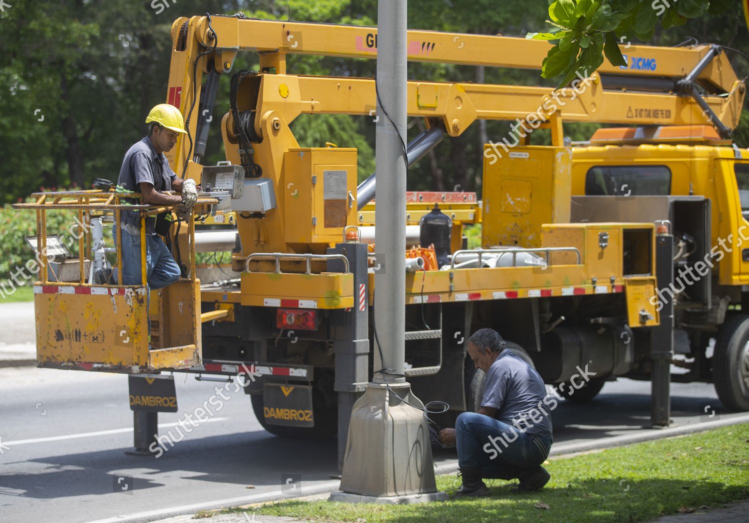 Two Workers Cuban Electricity Company Work Editorial Stock Photo ...