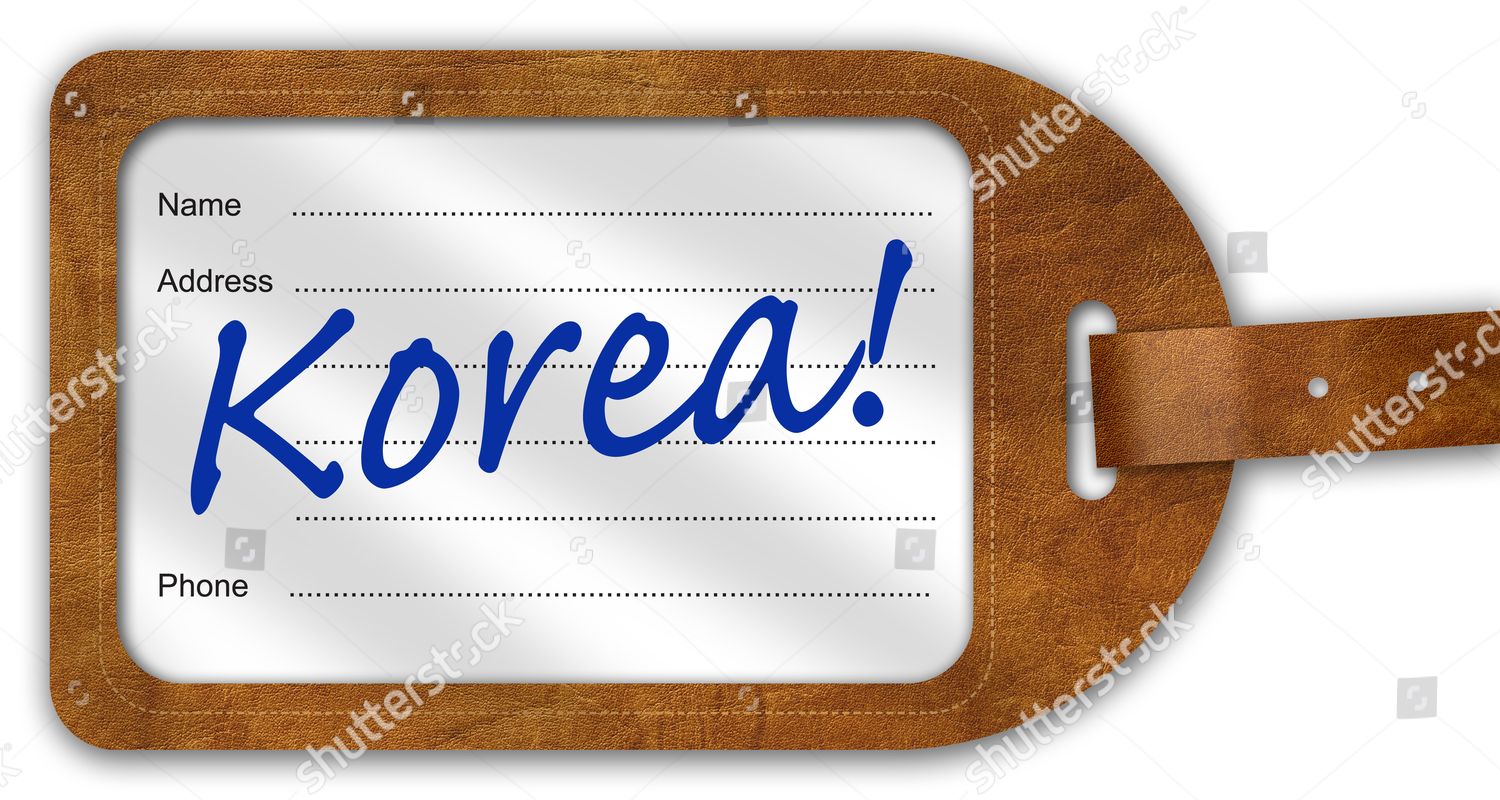 Luggage Label Korea Editorial Stock Photo - Stock Image | Shutterstock