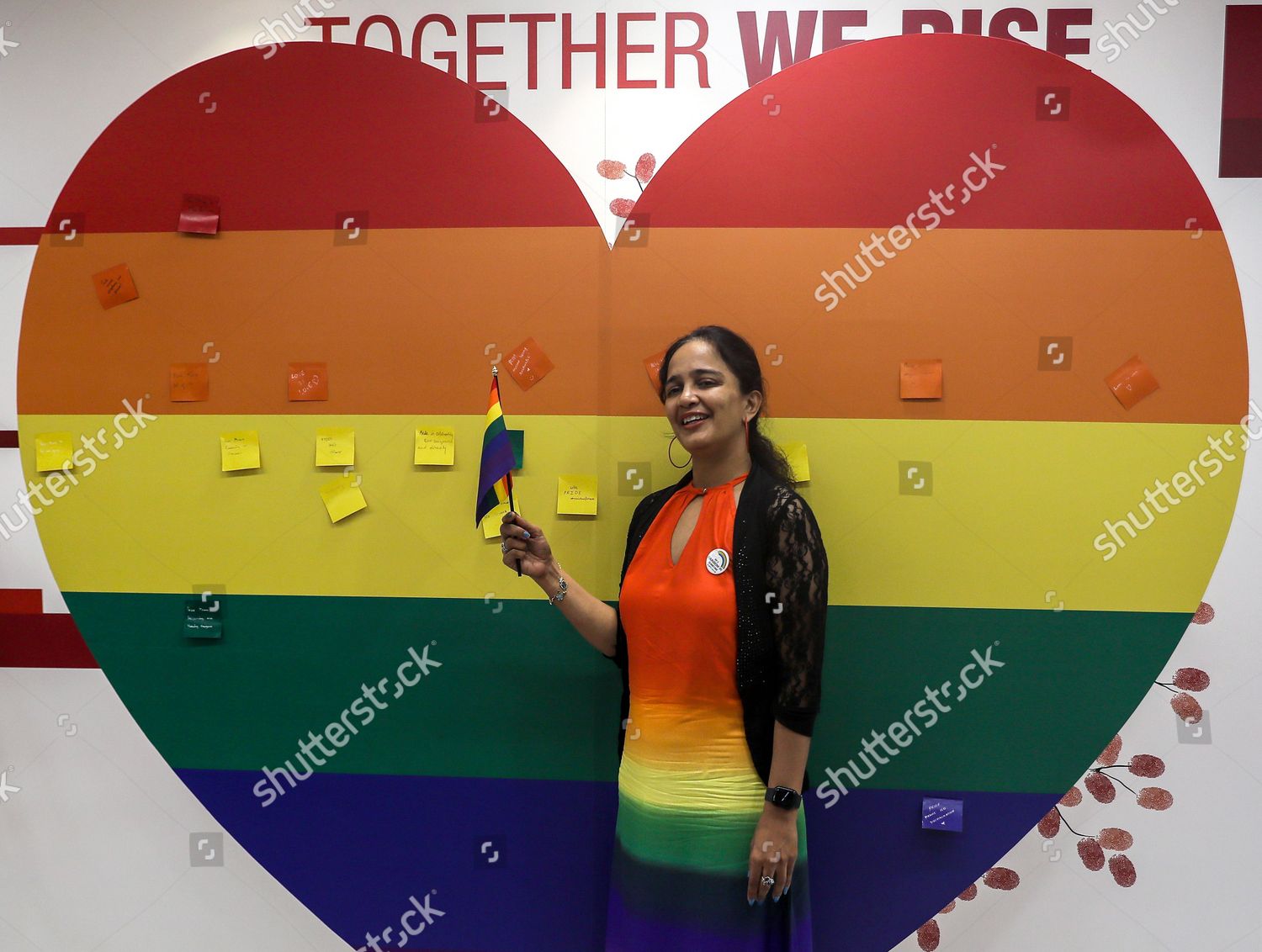 Employee Supporter Lgbtq Community Poses Picture Editorial Stock Photo ...