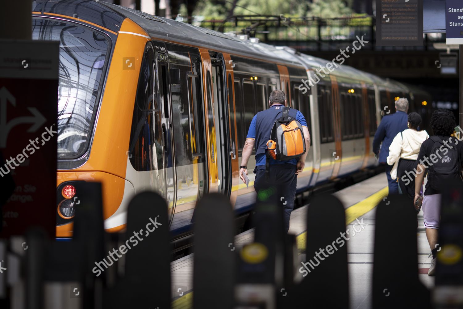 Overground Train Driver Walks Along Platform Editorial Stock Photo ...