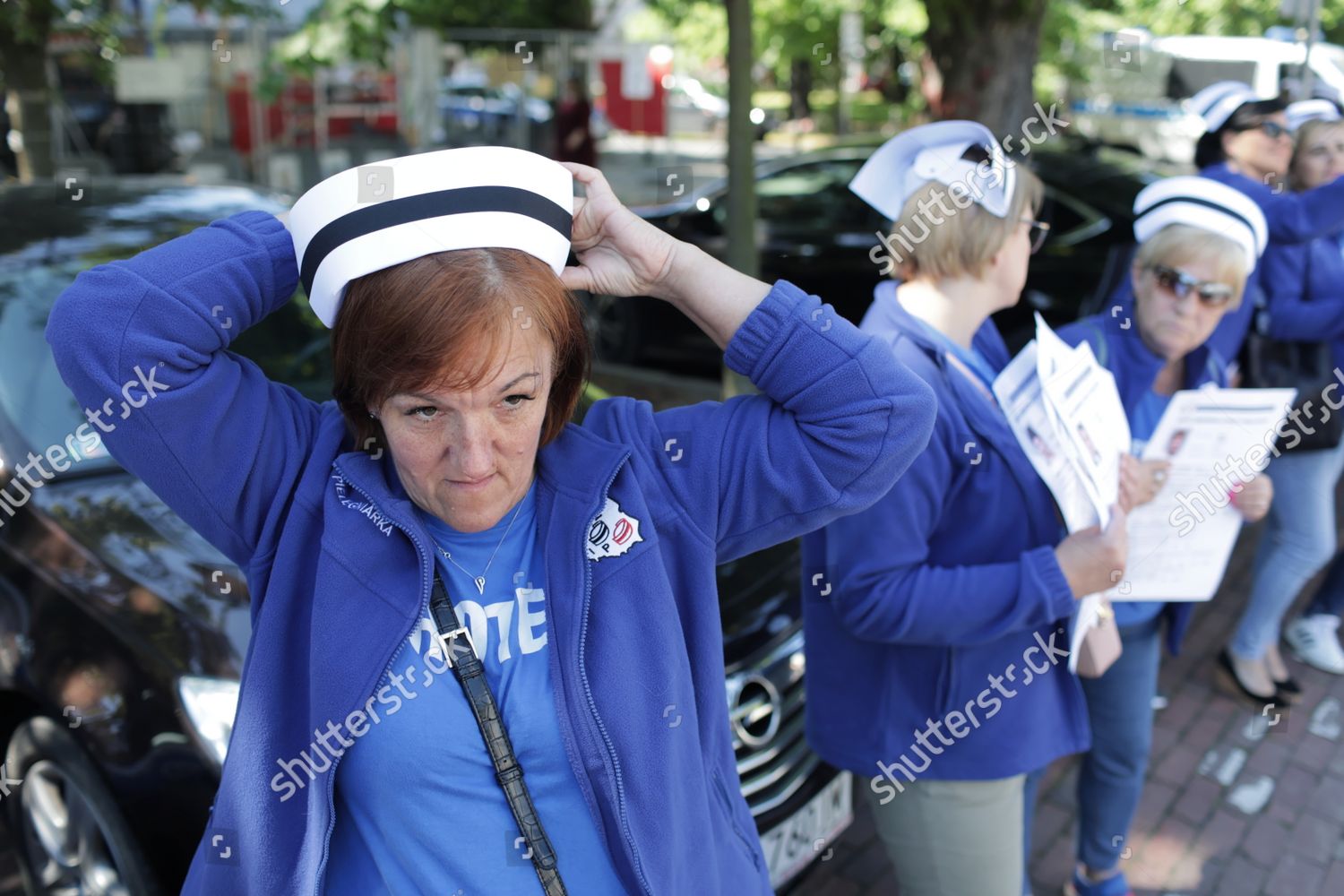Polish Nurses Attend Nationwide Protest Front Editorial Stock Photo ...