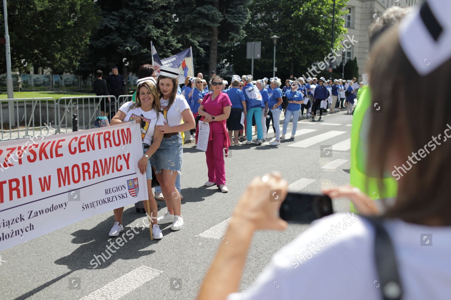 Polish Nurses Attend Nationwide Protest Front Editorial Stock Photo ...