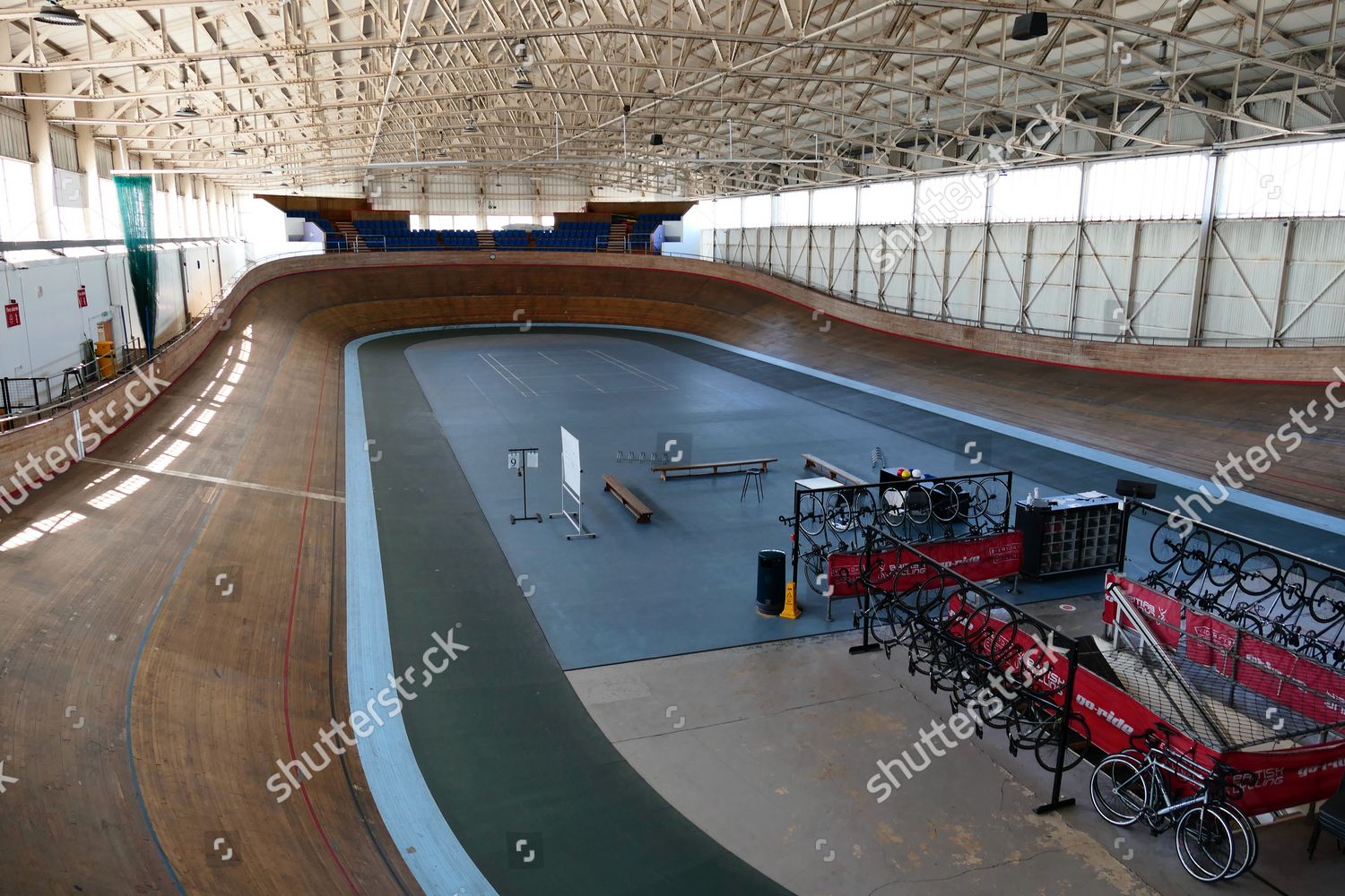 Velodrome Inside Calshot Hanger Editorial Stock Photo - Stock Image ...