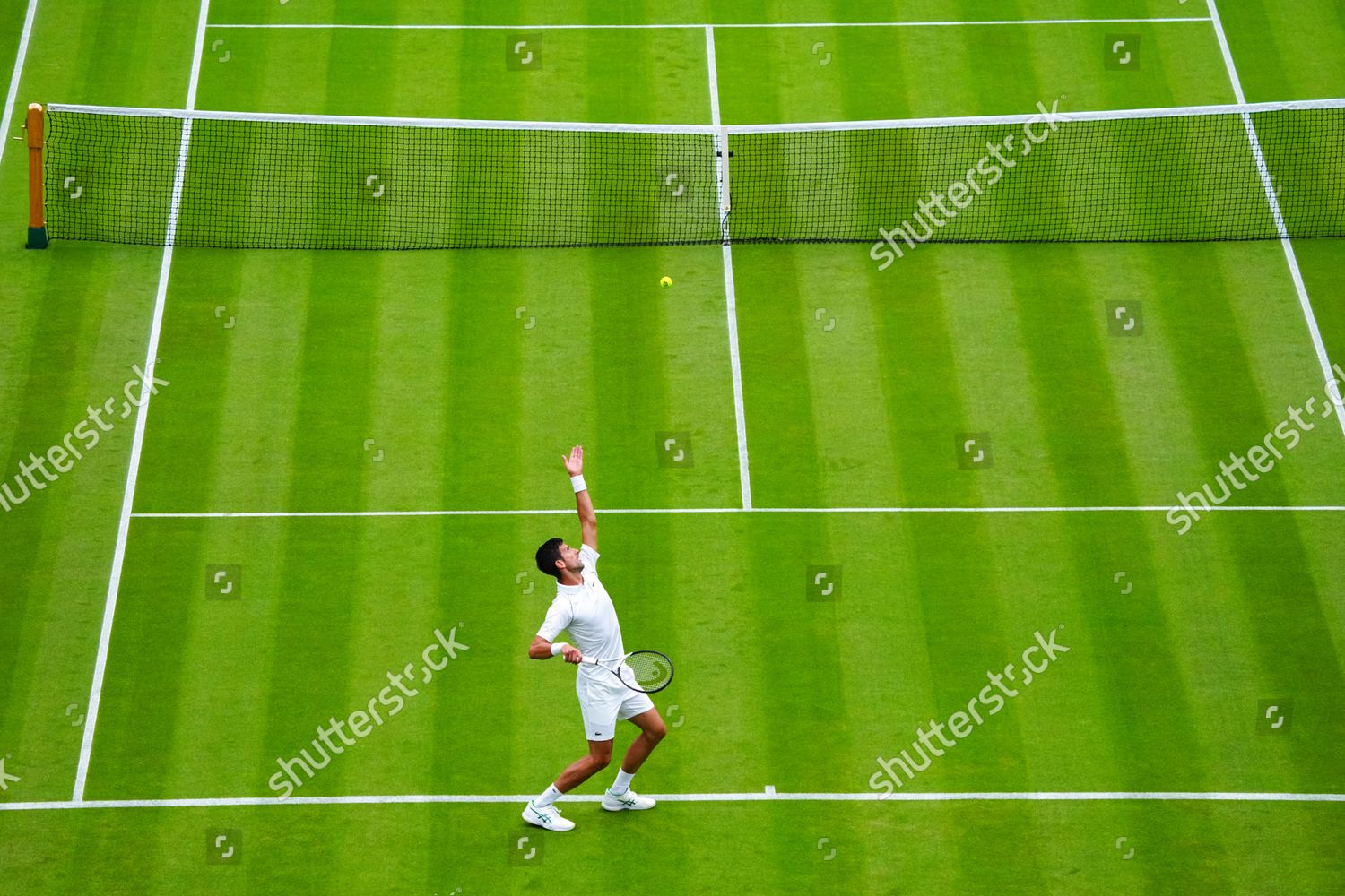 Novak Djokovic Serving During His First Editorial Stock Photo - Stock ...