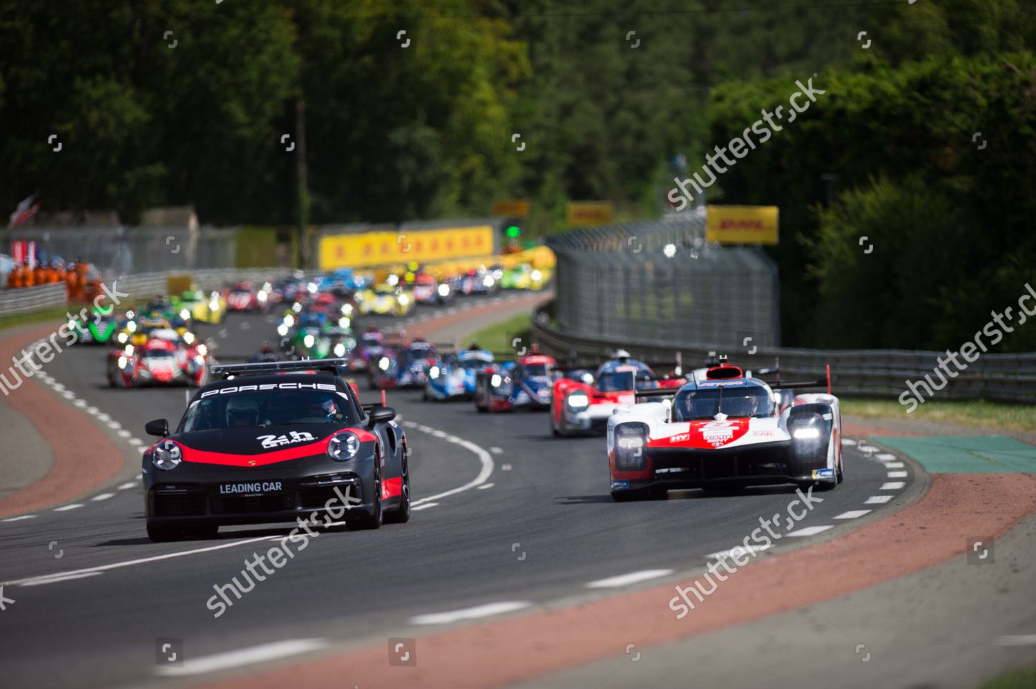 Formation Lap Porsche Leading Car During Editorial Stock Photo - Stock ...