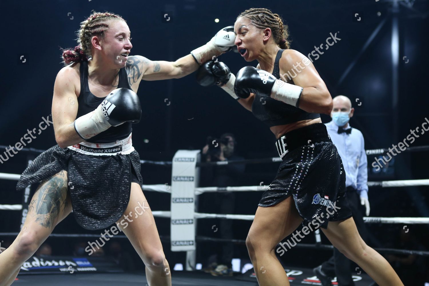Estelle Mossellyyoka Emma Gongora During Boxing Editorial Stock Photo ...