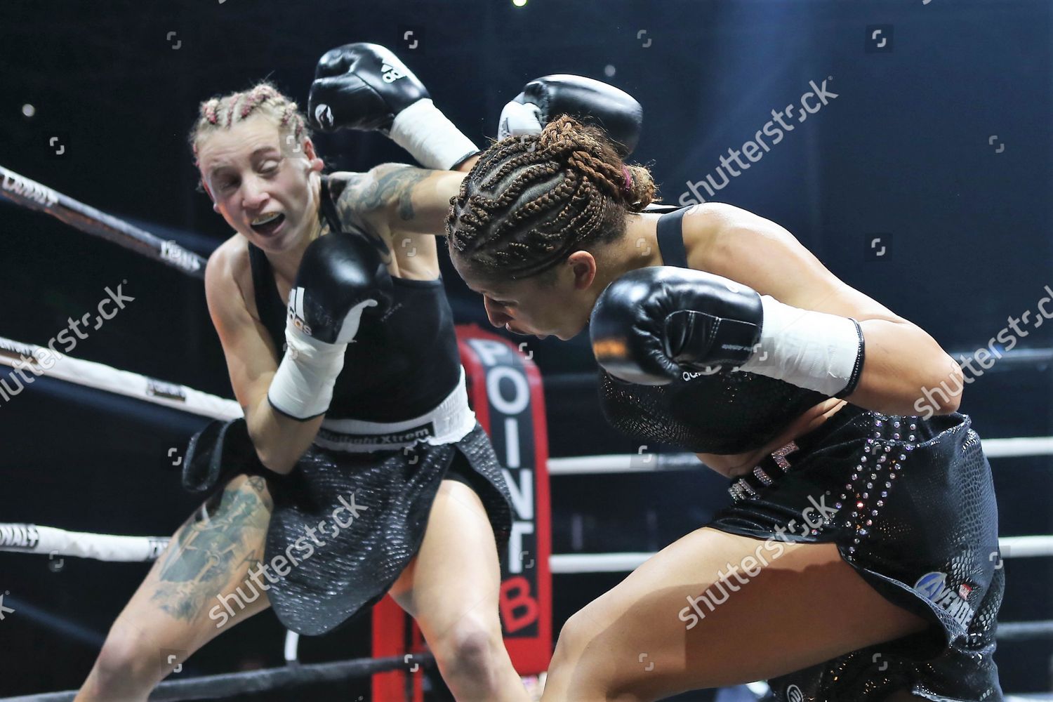 Estelle Mossellyyoka Emma Gongora During Boxing Editorial Stock Photo ...