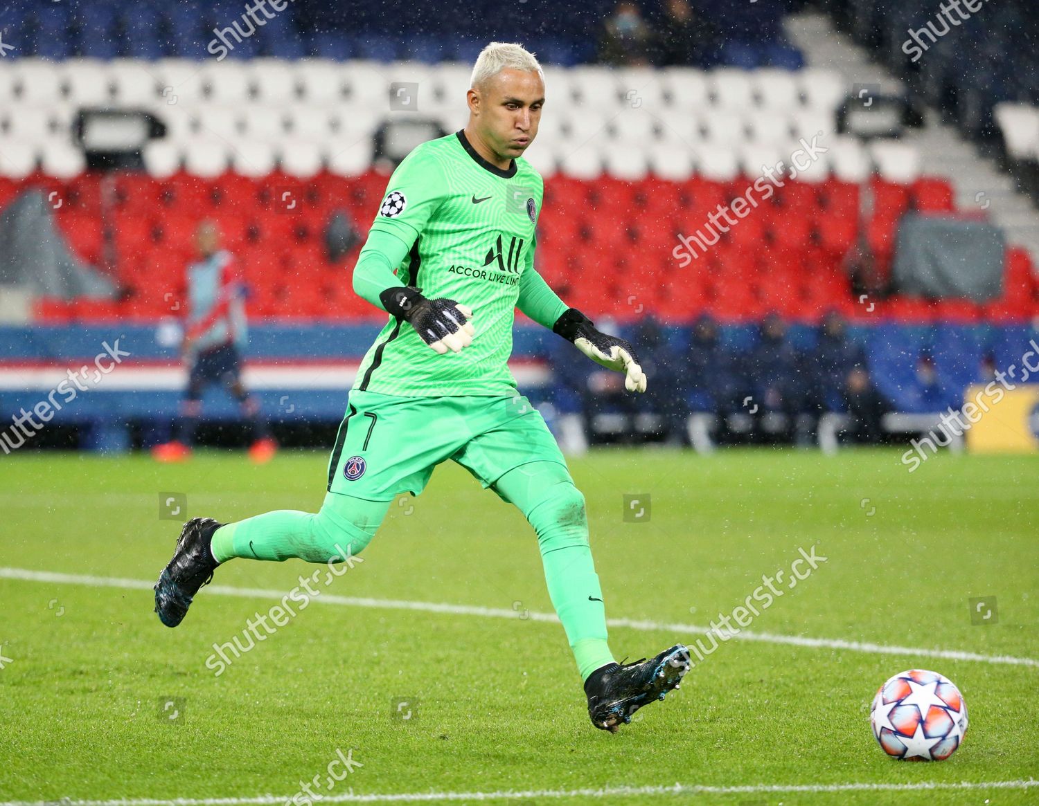 Goalkeeper Psg Keylor Navas During Uefa Editorial Stock Photo - Stock ...