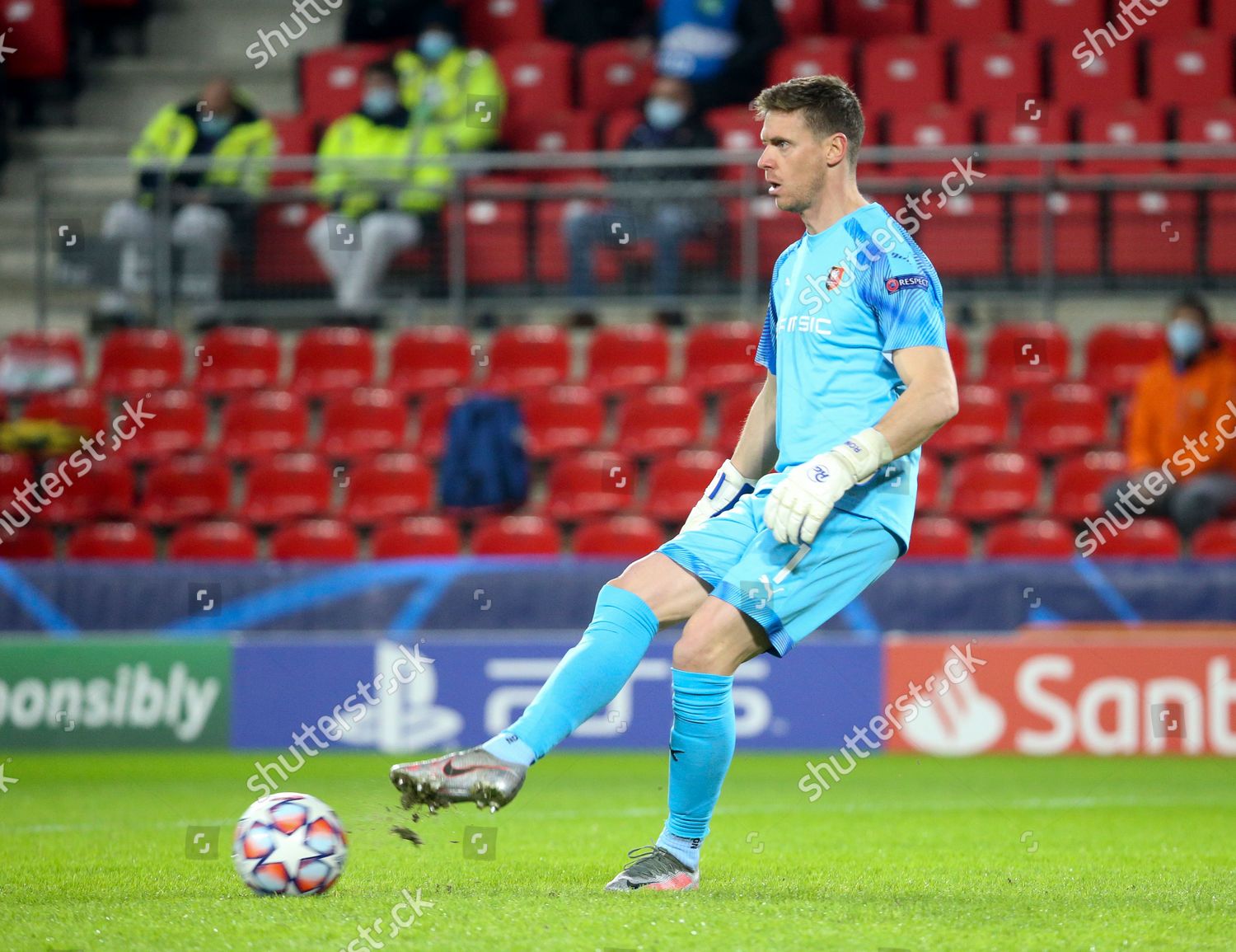 Goalkeeper Stade Rennais Romain Salin During Editorial Stock Photo ...