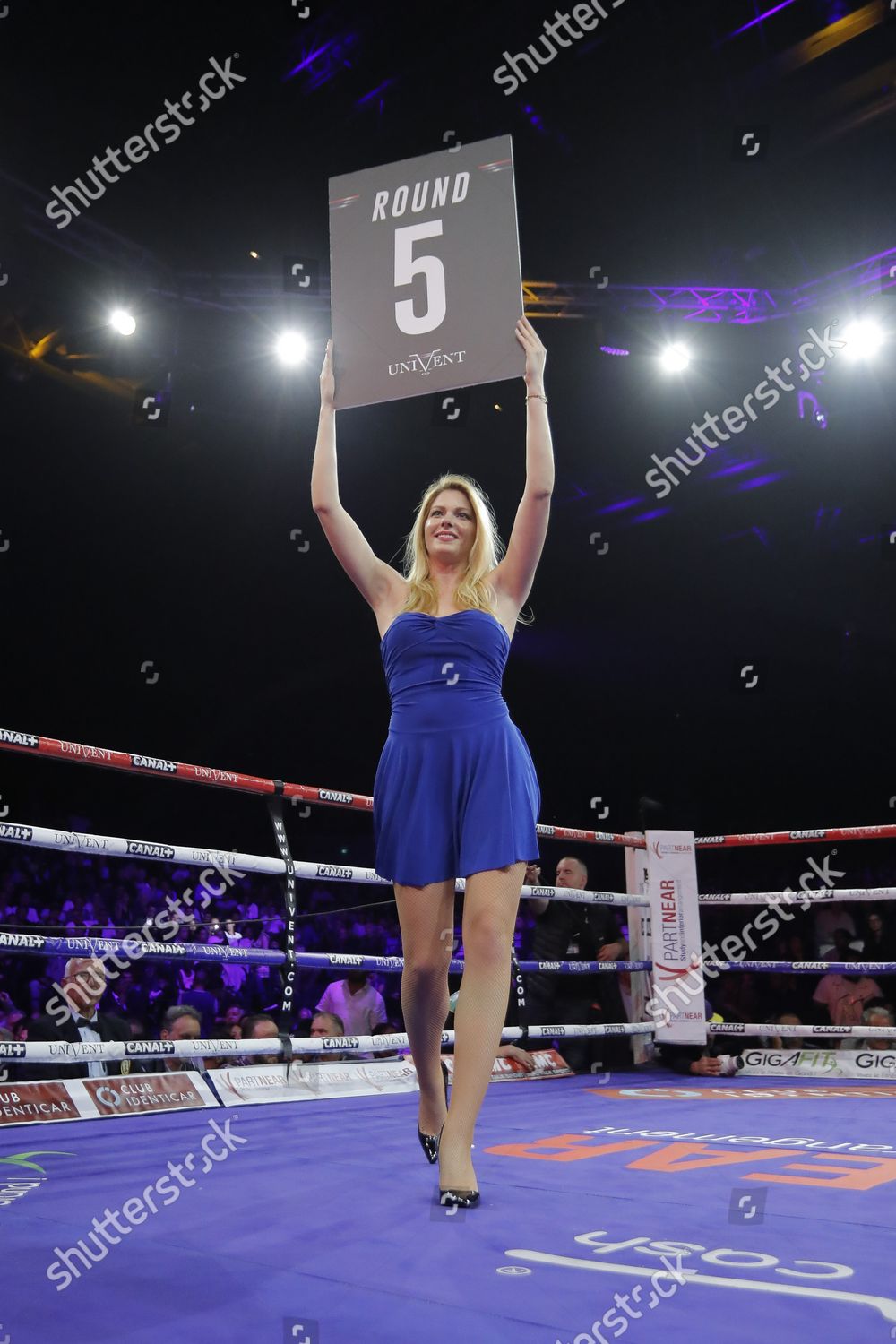 Ring Girl Round Girl Illustration During Editorial Stock Photo - Stock ...
