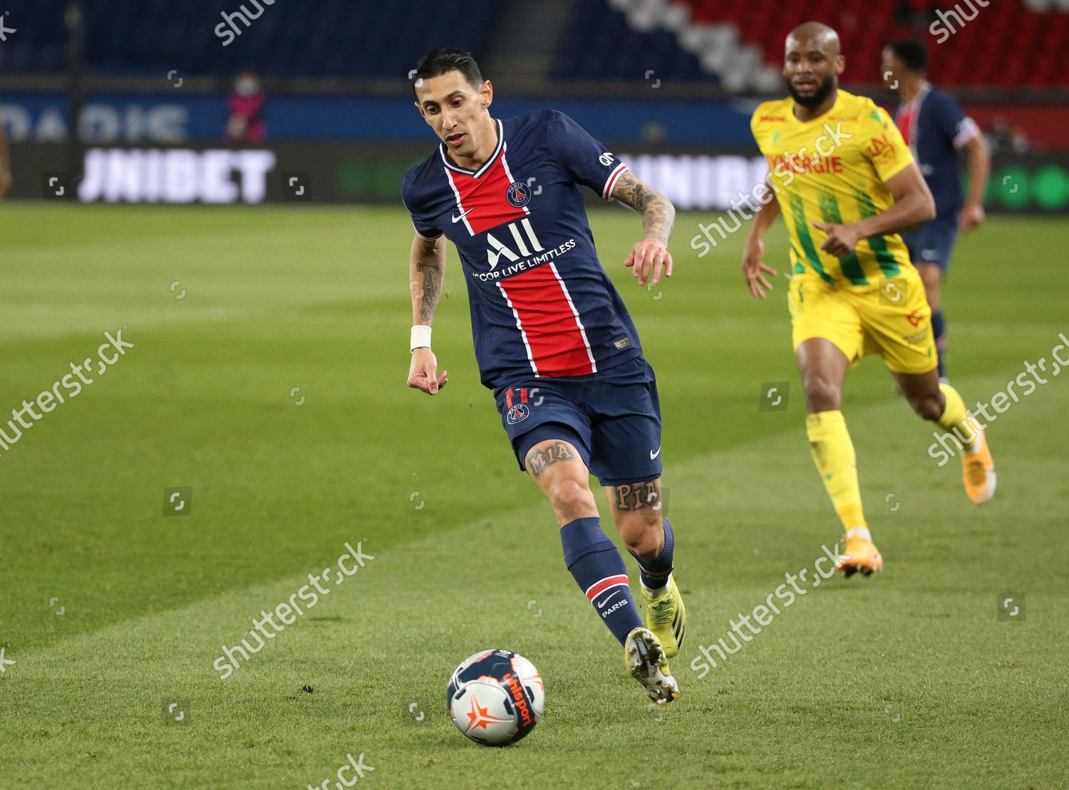 Angel Di Maria Psg During French Editorial Stock Photo - Stock Image ...