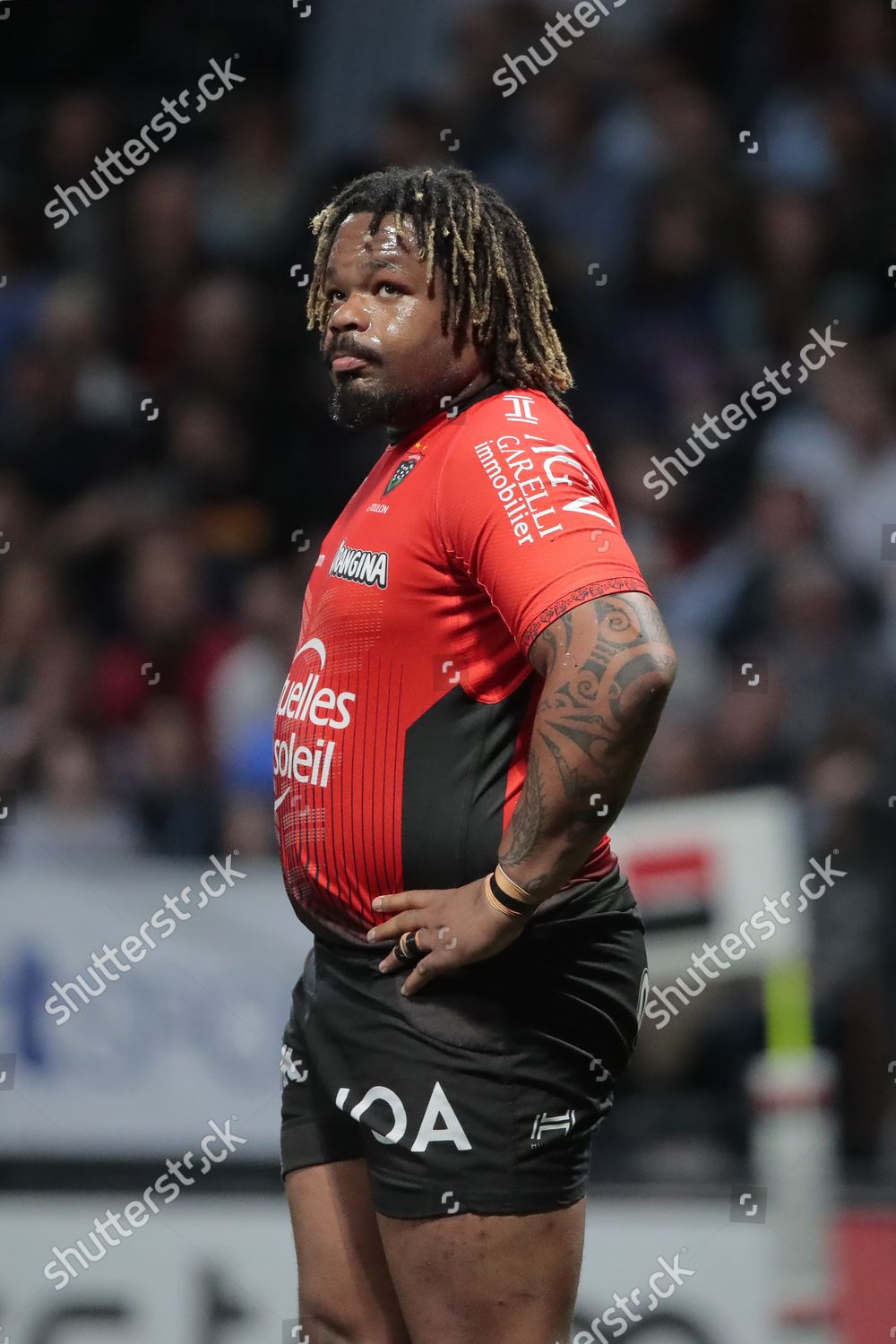 Mathieu Bastareaud Rugby Club Toulonnais Unsatisfaction Editorial Stock ...
