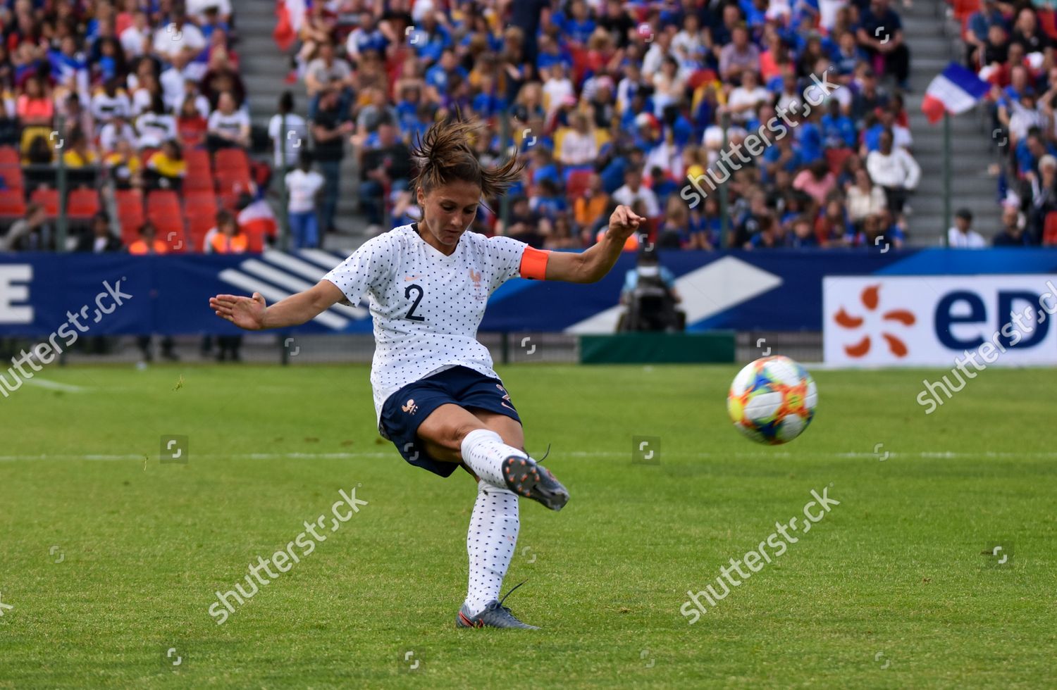 Eve Perisset France Controls Ball During Editorial Stock Photo - Stock ...