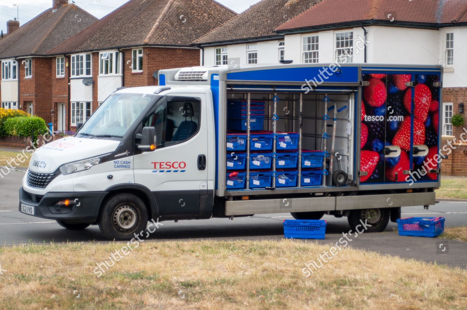 Tesco Delivery Truck Out Delivering Home Editorial Stock Photo - Stock ...