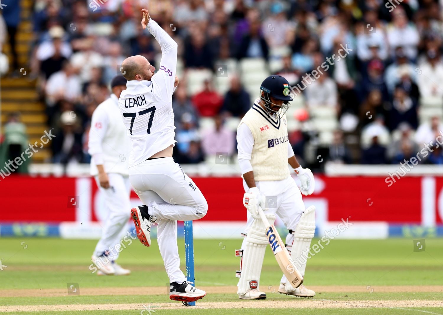 Jack Leach England Bowling Action Editorial Stock Photo - Stock Image ...