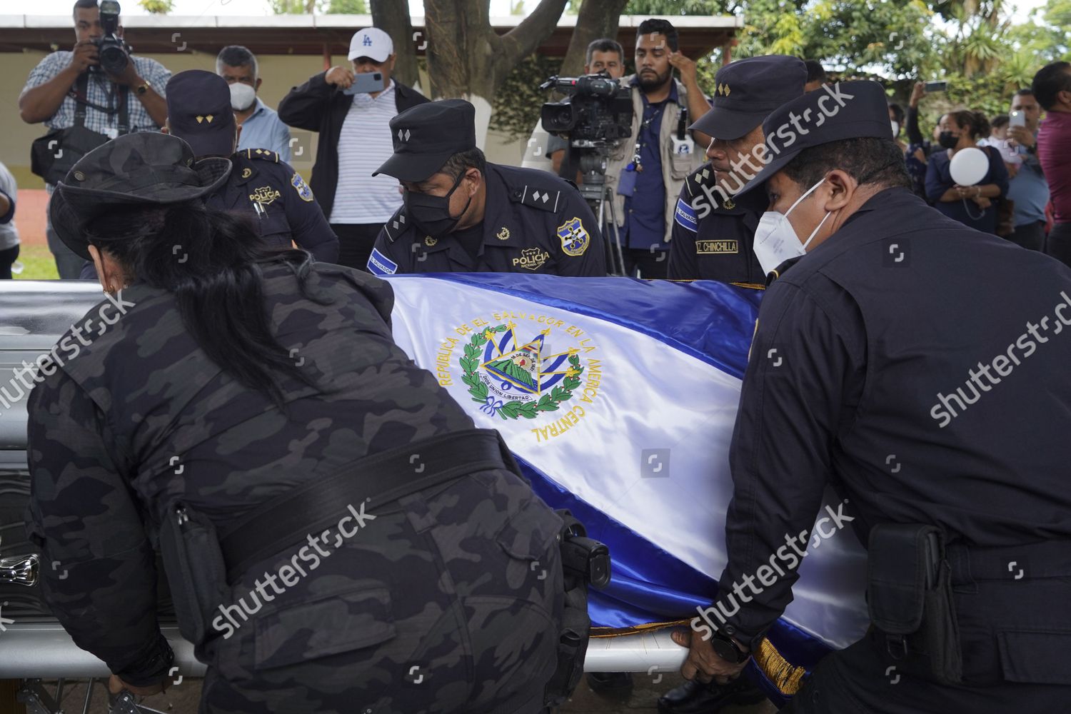 Police Officers Carry Casket During Funeral Editorial Stock Photo ...