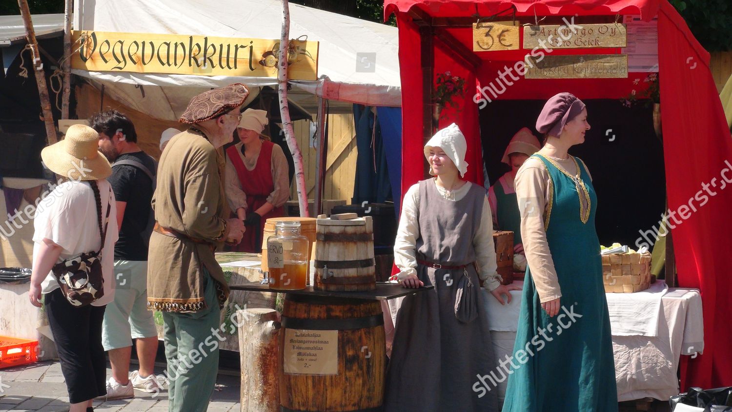 Stall Owners Dressed Medieval Style Costumes Editorial Stock Photo ...