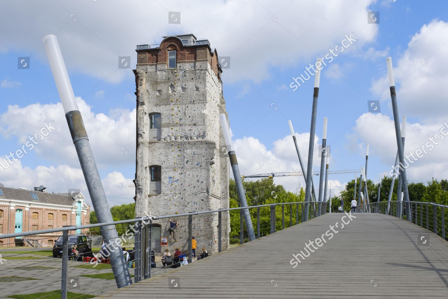 Footbridge Climbing Tower Laga Grounds Gronau Editorial Stock Photo ...
