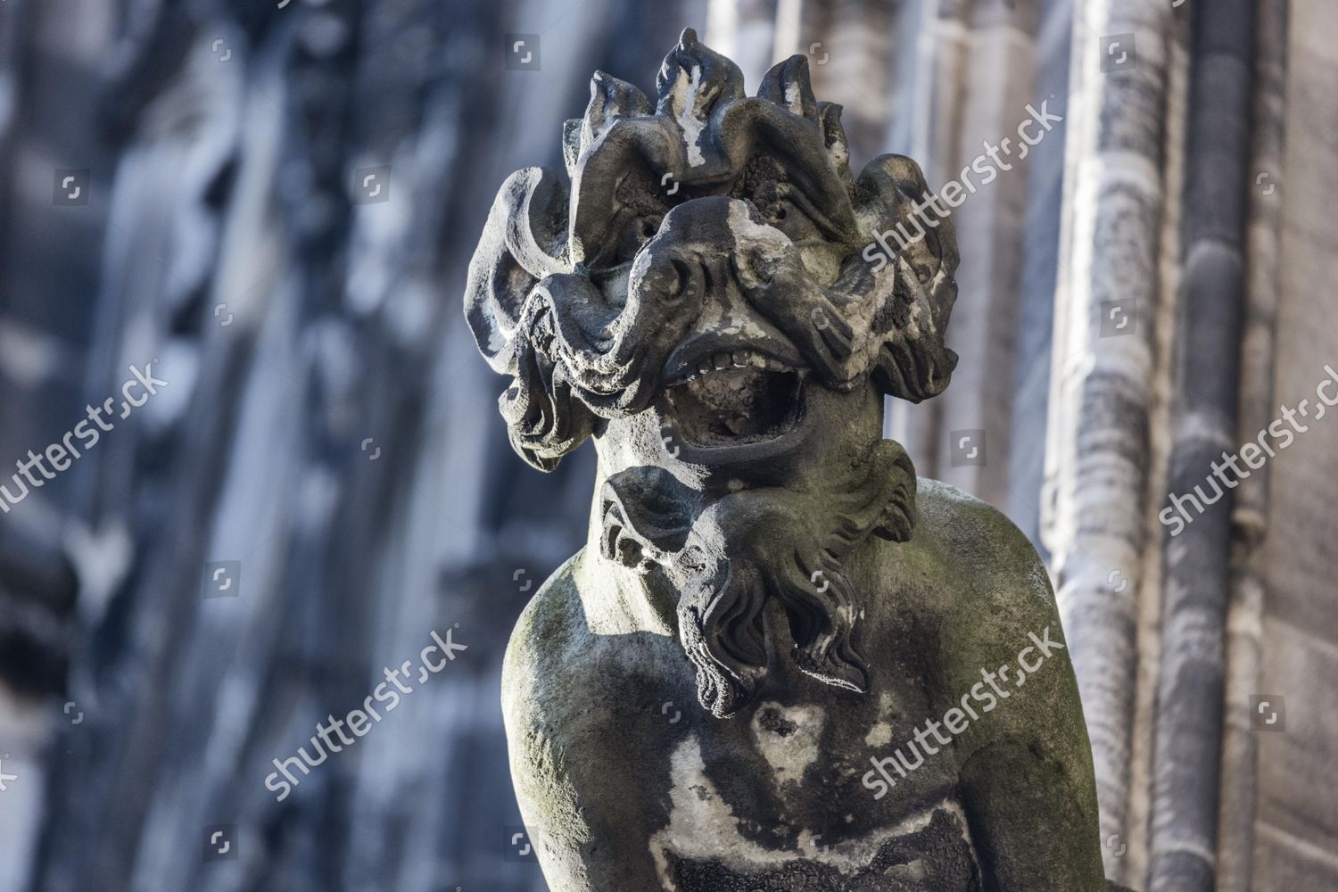 Mystical Figures Gargoyles Cologne Cathedral Cologne Editorial Stock ...