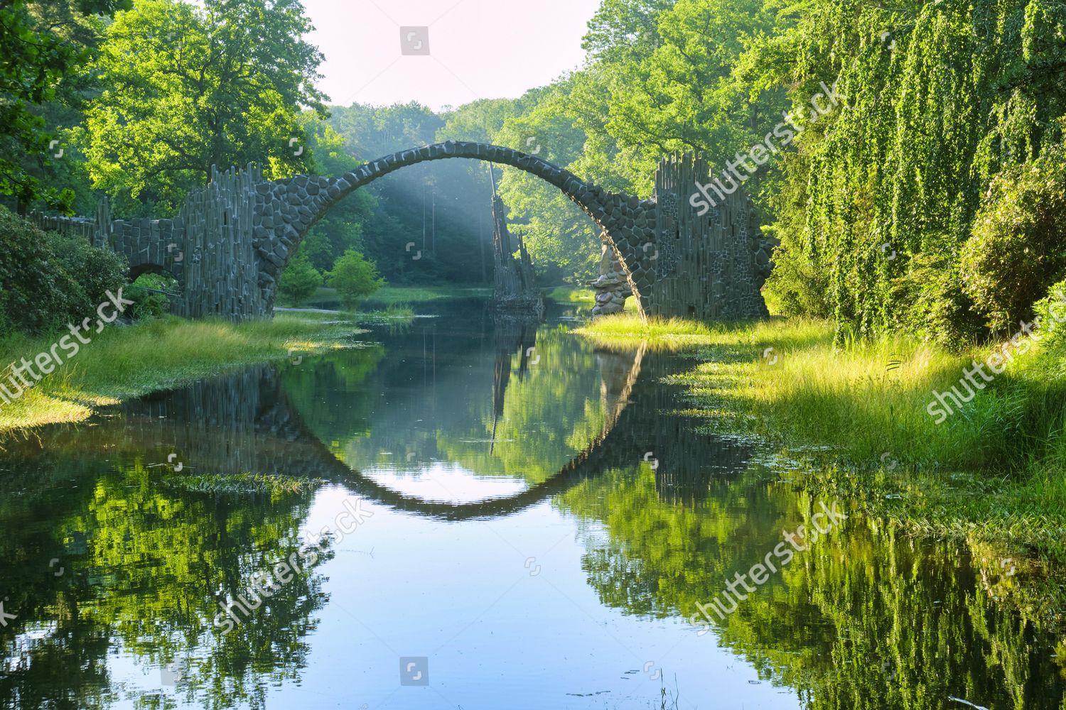 Rakotz Bridge Devils Bridge Basalt Columns Editorial Stock Photo ...