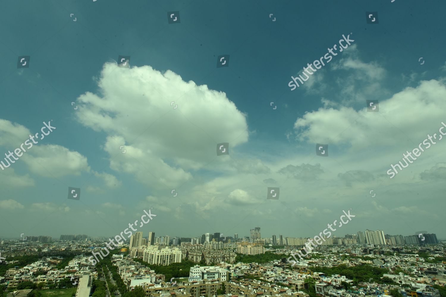 View Clear Sky City Skyline On Editorial Stock Photo - Stock Image ...