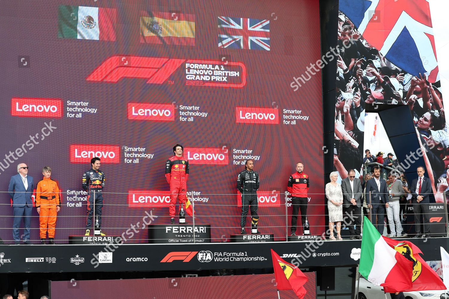 Podium Sainz Carlos Spa Scuderia Ferrari Editorial Stock Photo - Stock ...