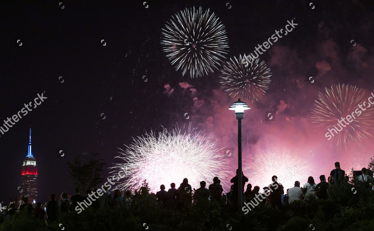 People Gather Watch 4th July Fireworks Editorial Stock Photo - Stock ...
