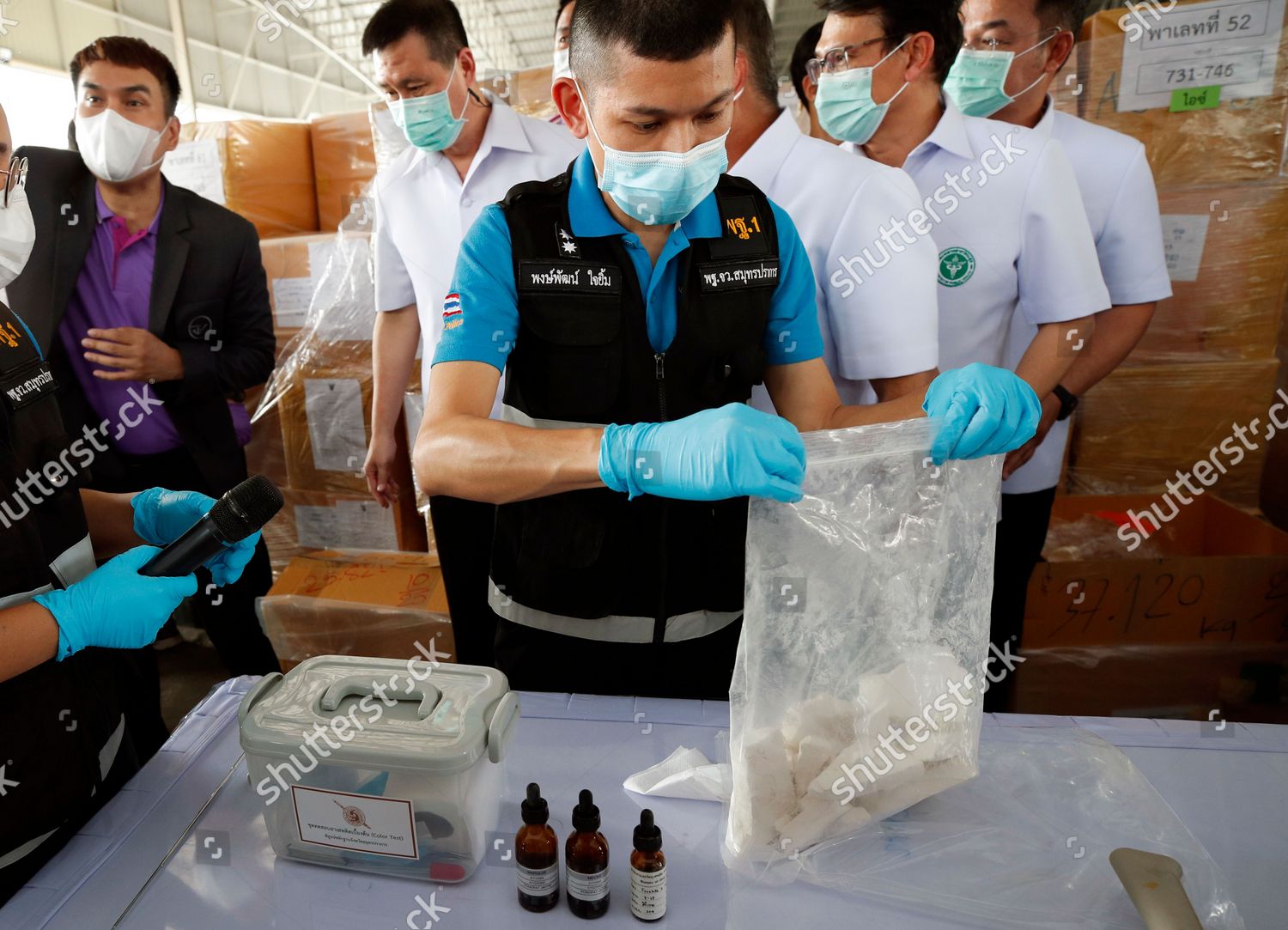 Thai Forensic Police Officer Collects Seized Editorial Stock Photo ...
