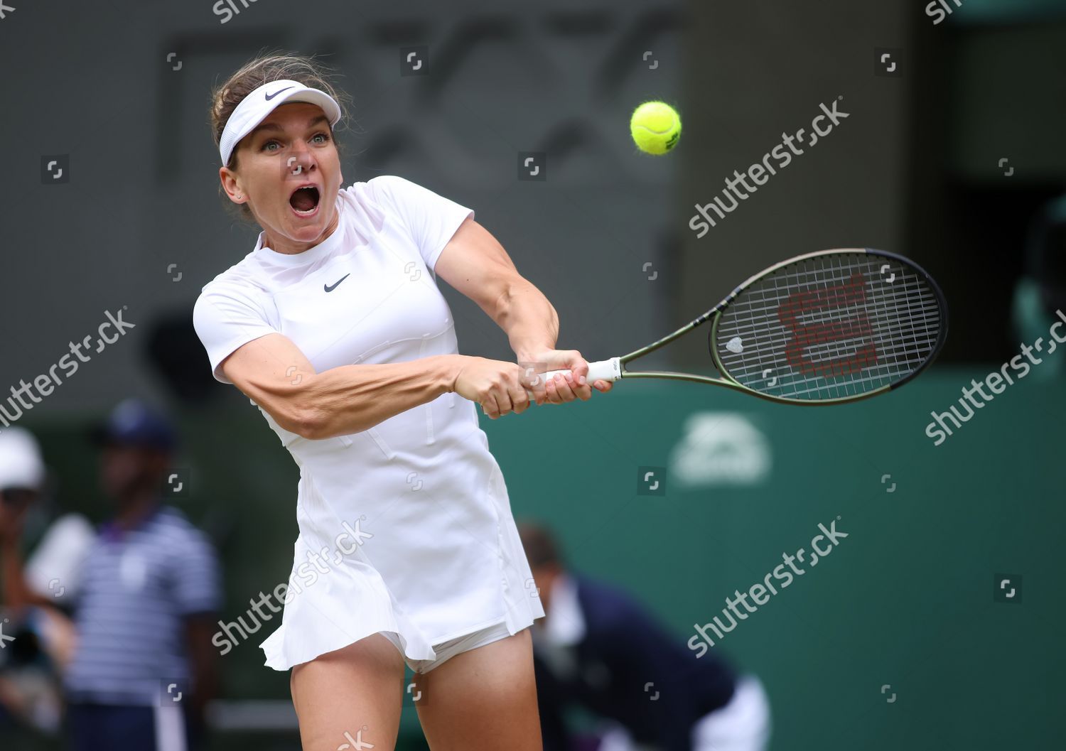 Simona Halep Rou Action During Her Editorial Stock Photo - Stock Image ...