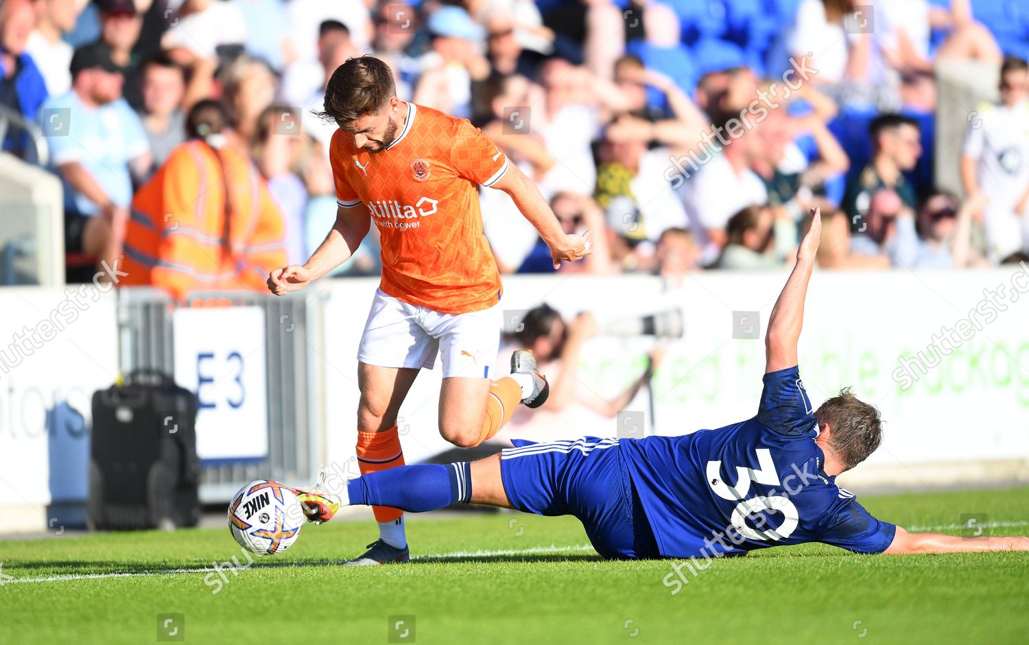 Luke Garbutt Blackpool Tackled By Joe Editorial Stock Photo - Stock ...