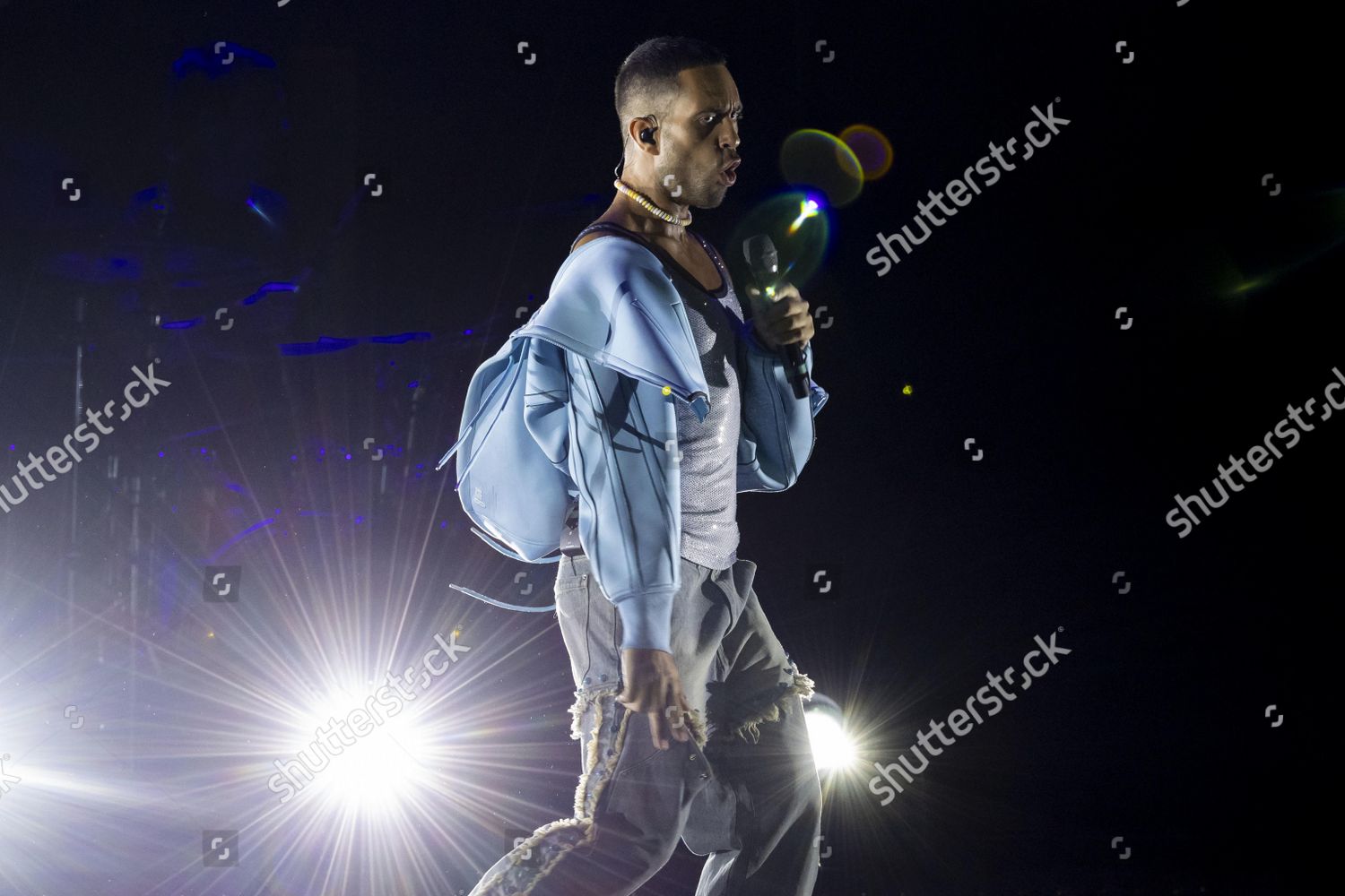 Italian Singersongwriter Mahmood Performs On Stage Editorial Stock ...