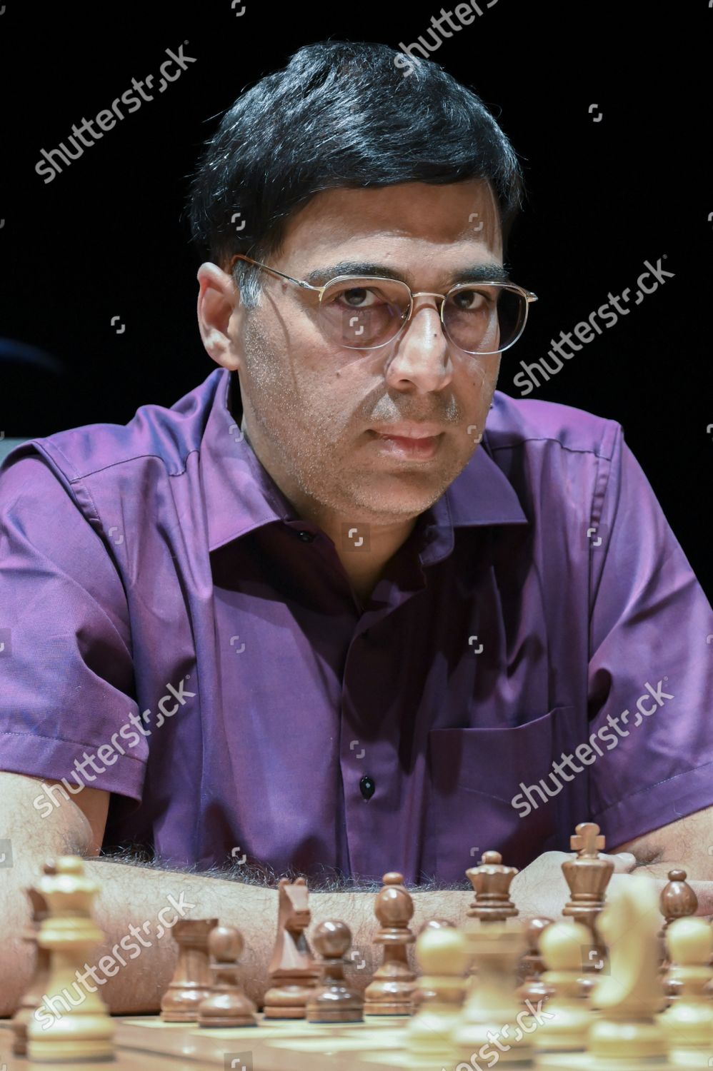 Indian Chess Master Viswanathan Anand Sits Editorial Stock Photo ...
