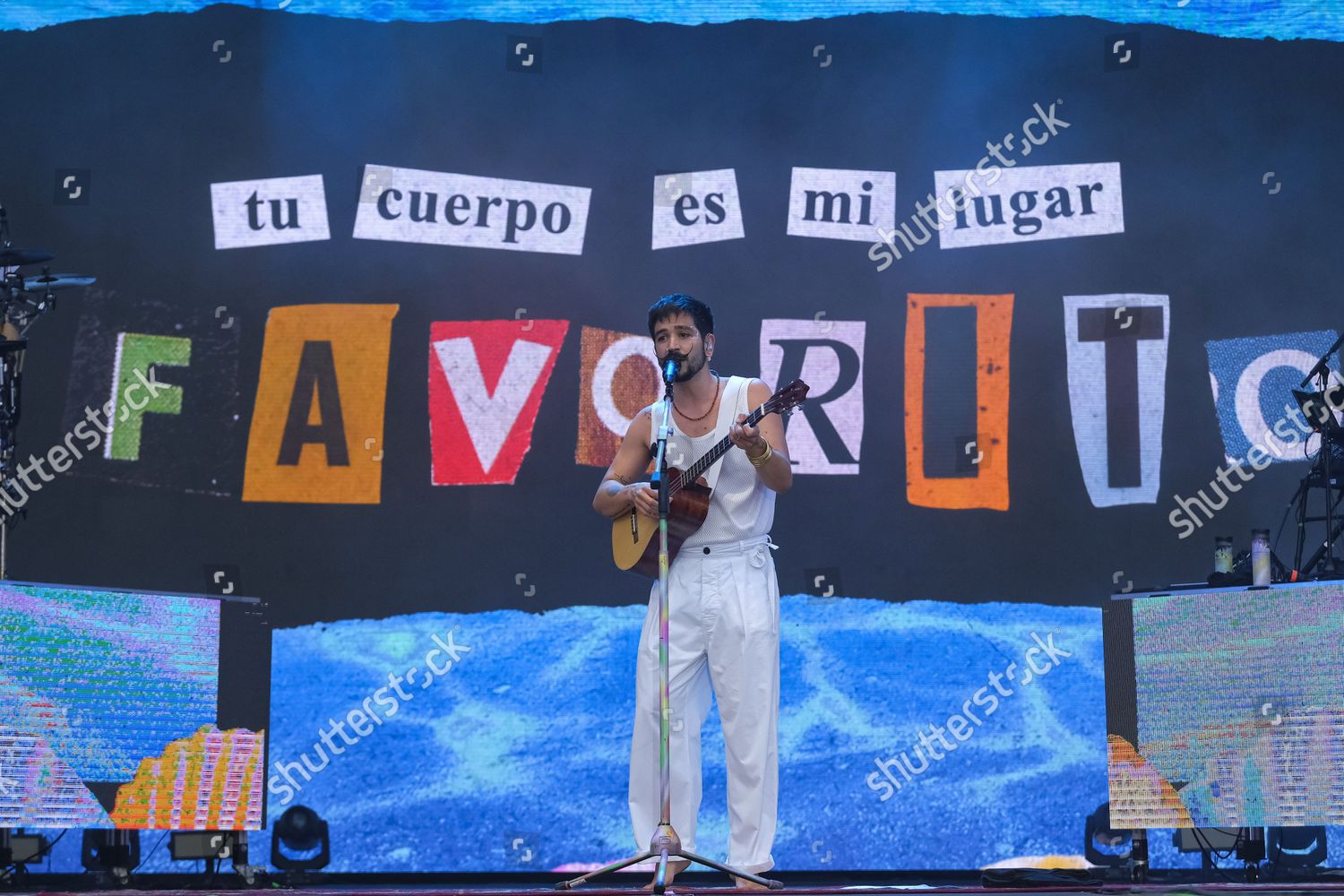 Colombian Singer Camilo Performs During Concert Editorial Stock Photo ...