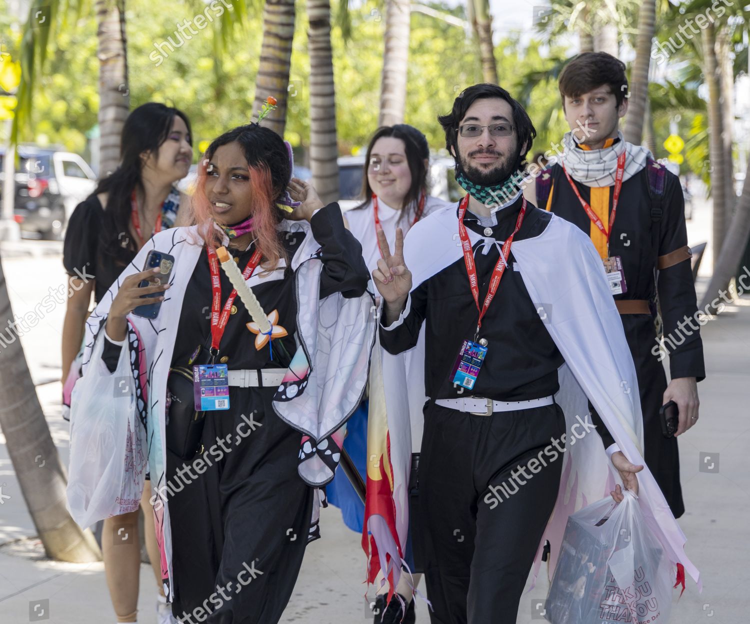 Cosplayers Walk Miami Convention Center During Editorial Stock Photo ...