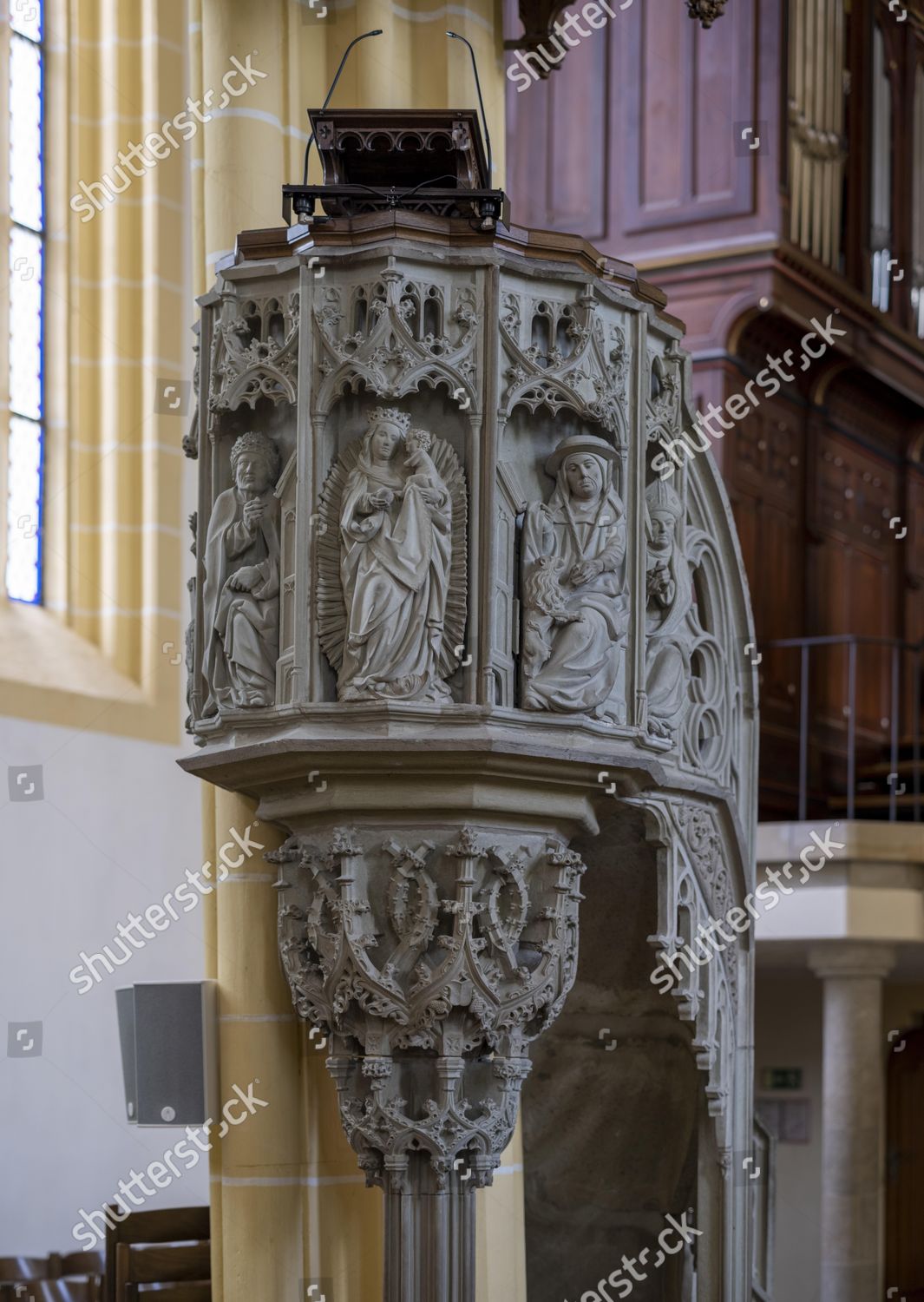 Protestant Collegiate Church Stonecarved Pulpit By Editorial Stock ...