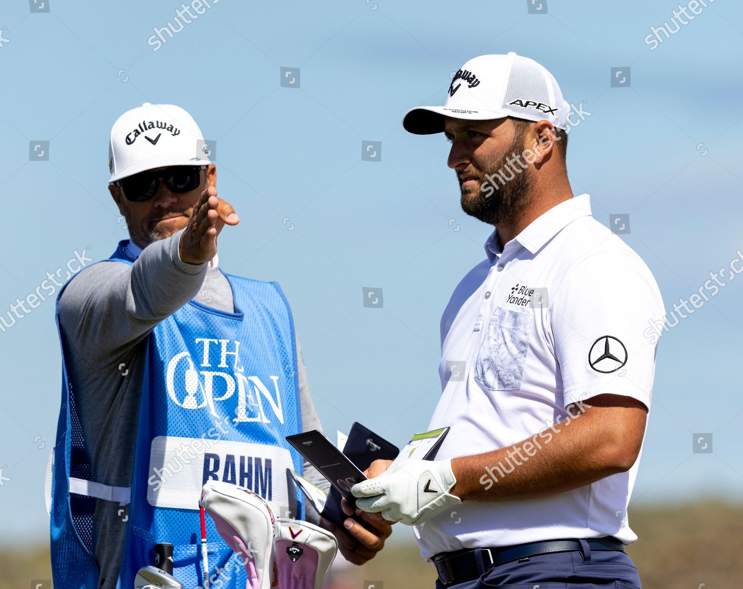 Jon Rahm Spain R His Caddy Editorial Stock Photo - Stock Image ...